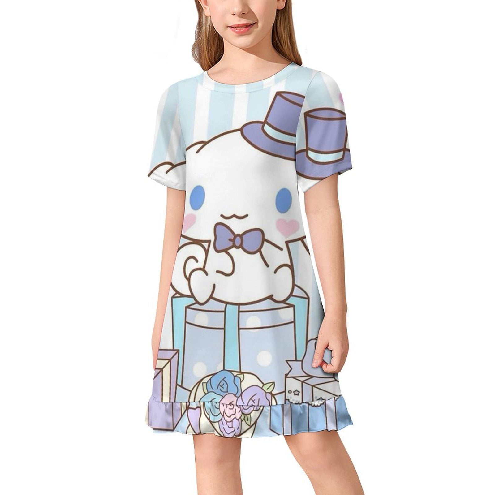 Cinnamoroll Dress for Girls Cute Casual Dresses 120CM Cinnamoroll Merch ...