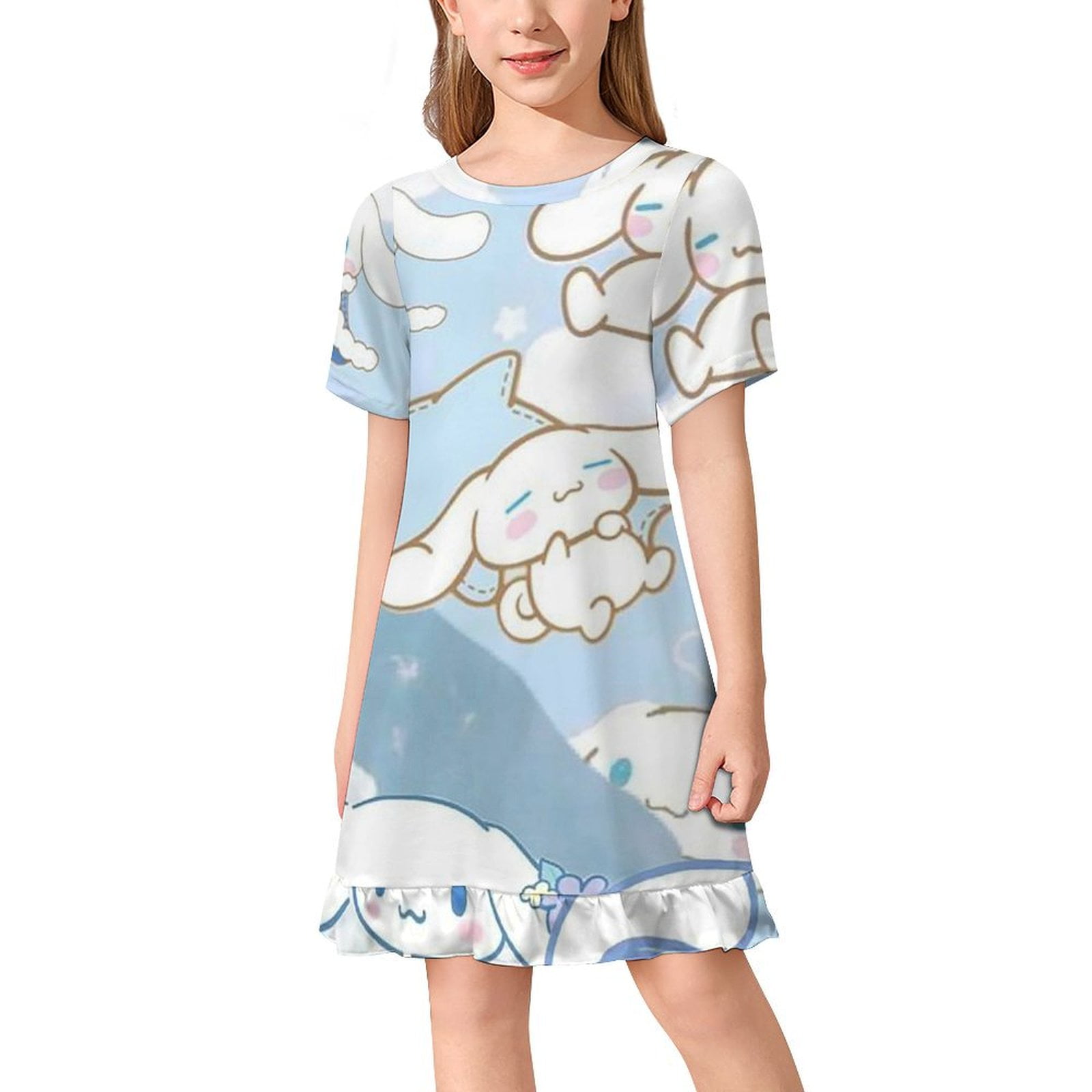 Cinnamoroll Dress for Girls Cute Casual Dresses 120CM Cinnamoroll Merch ...