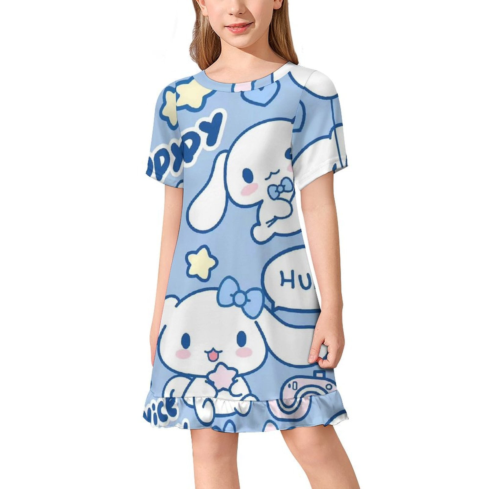 Cinnamoroll Dress for Girls Cute Casual Dresses 120CM Cinnamoroll Merch ...