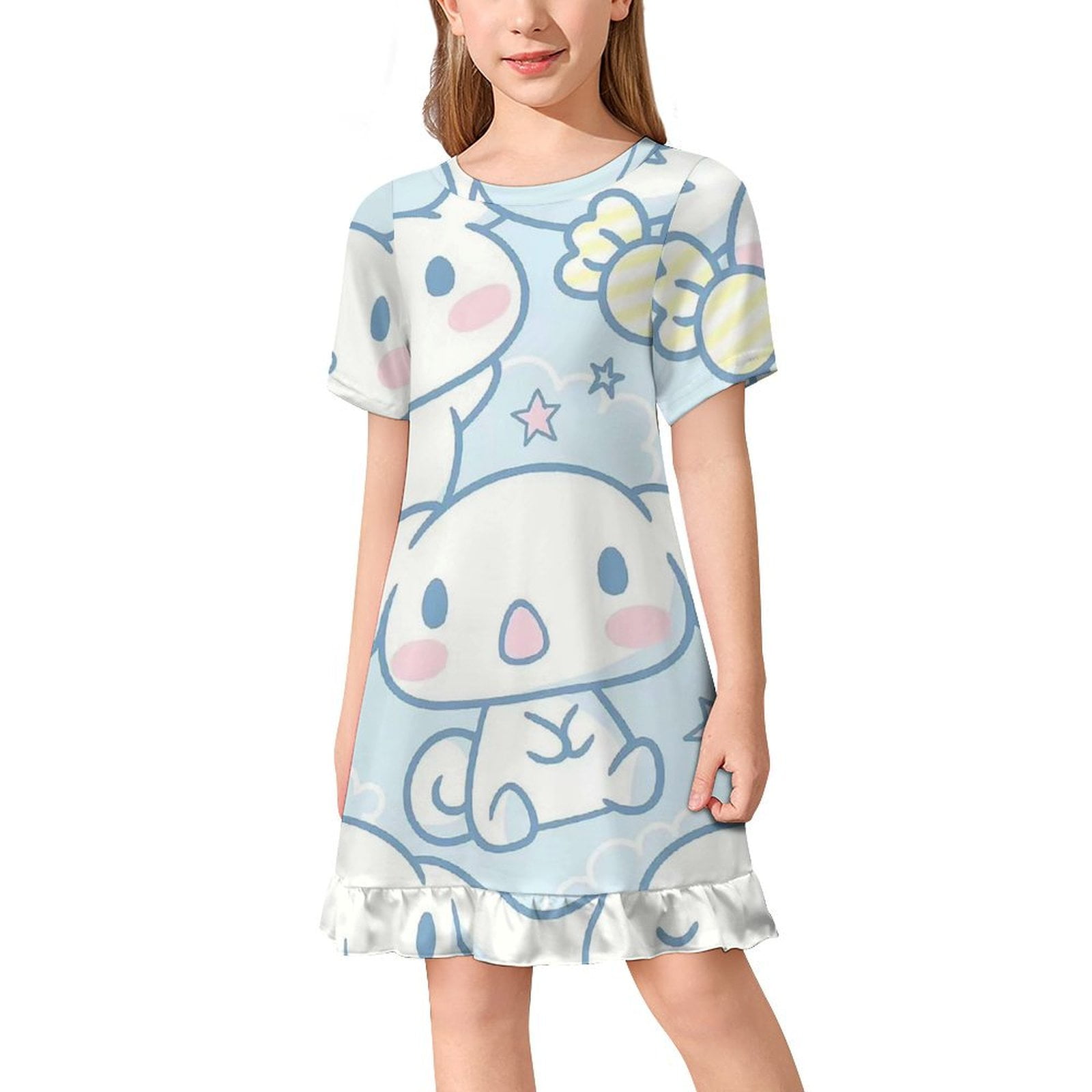 Cinnamoroll Dress for Girls Cute Casual Dresses 120CM Cinnamoroll Merch ...