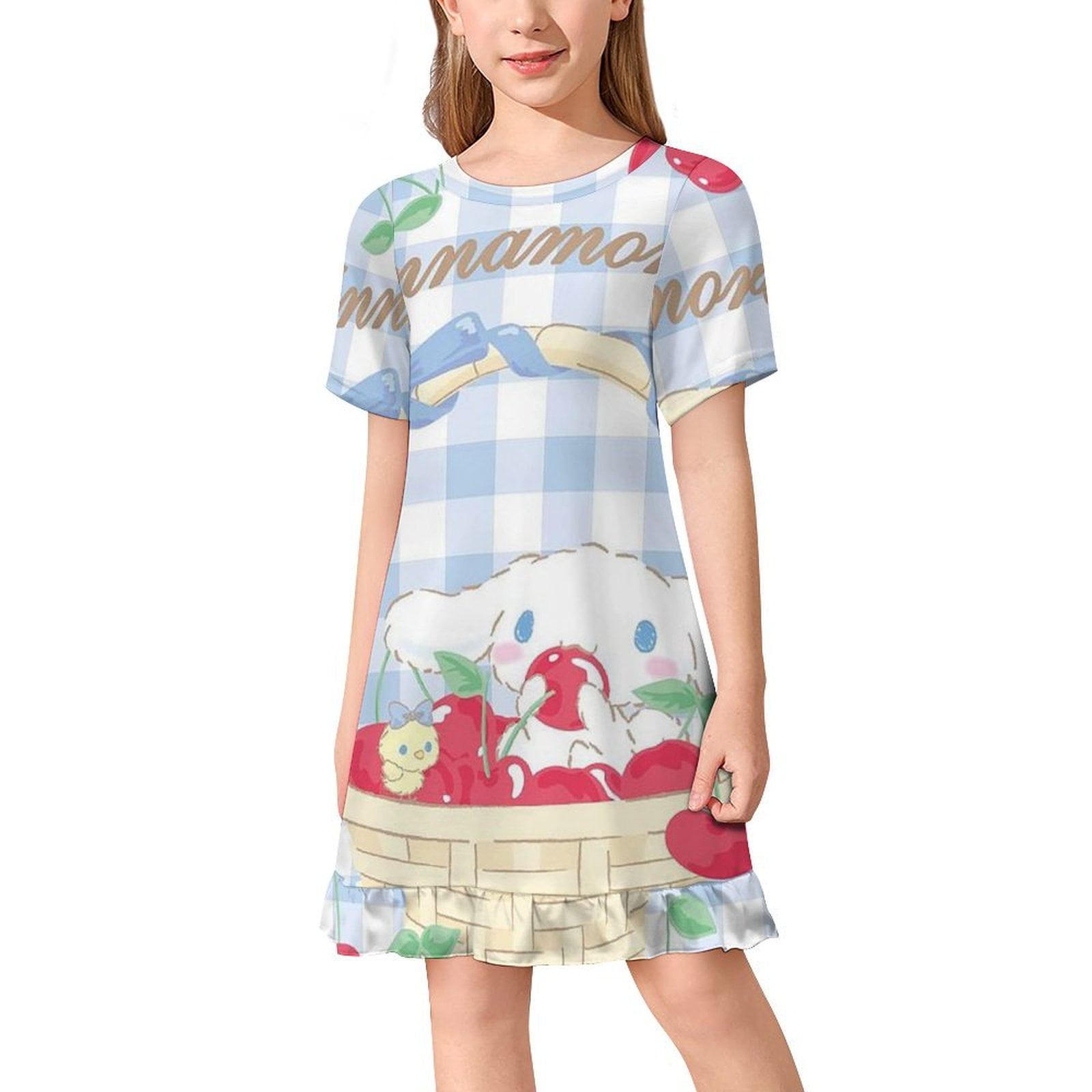Cinnamoroll Dress for Girls Cute Casual Dresses 120CM Cinnamoroll Merch ...