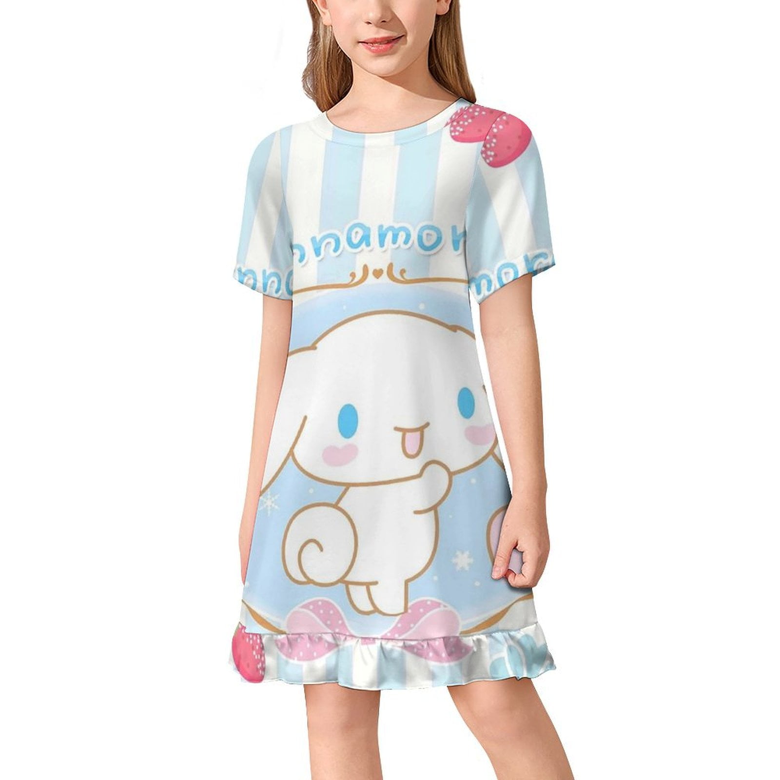 Cinnamoroll Dress for Girls Cute Casual Dresses 120CM Cinnamoroll Merch ...