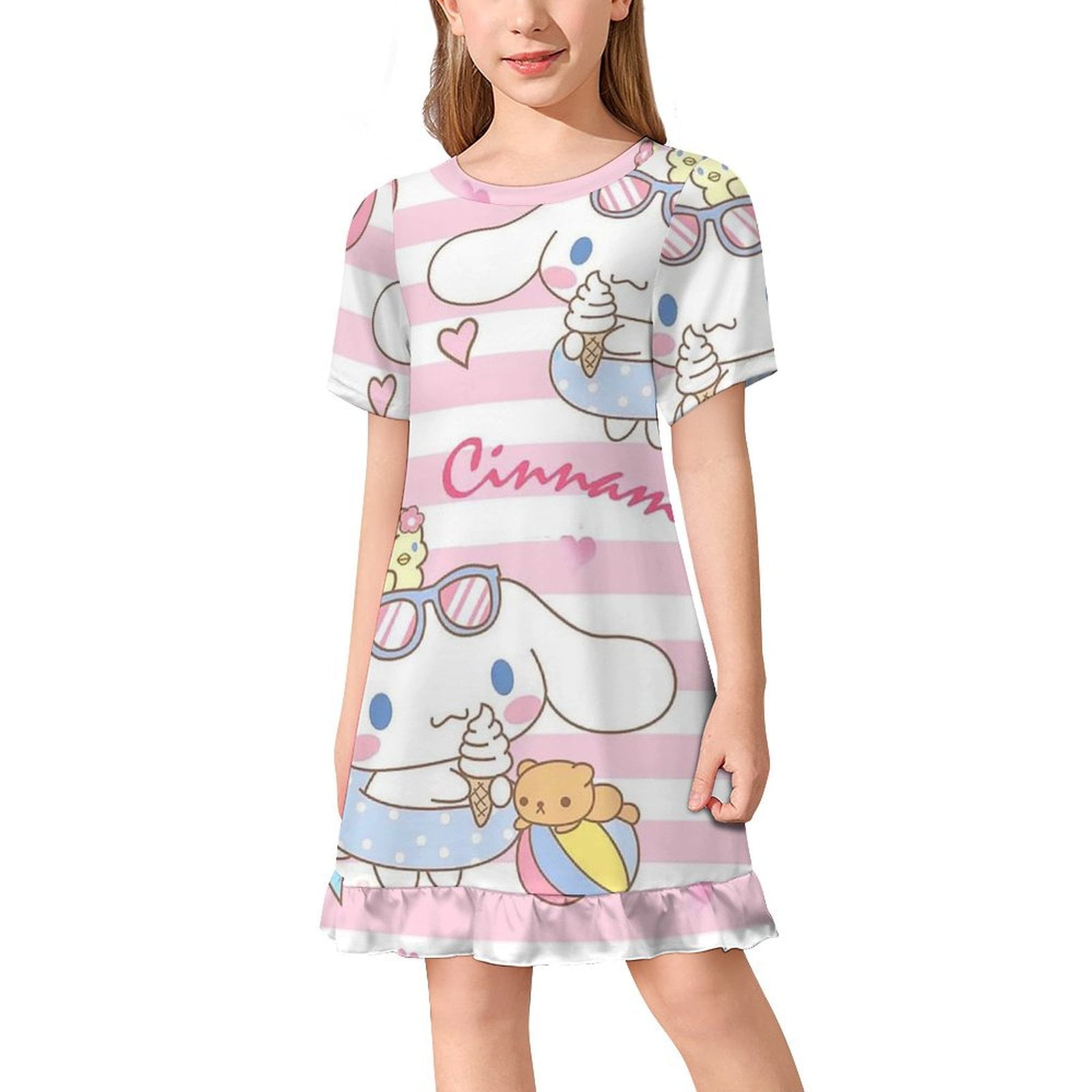 Cinnamoroll Dress for Girls Cute Casual Dresses 120CM Cinnamoroll Merch ...