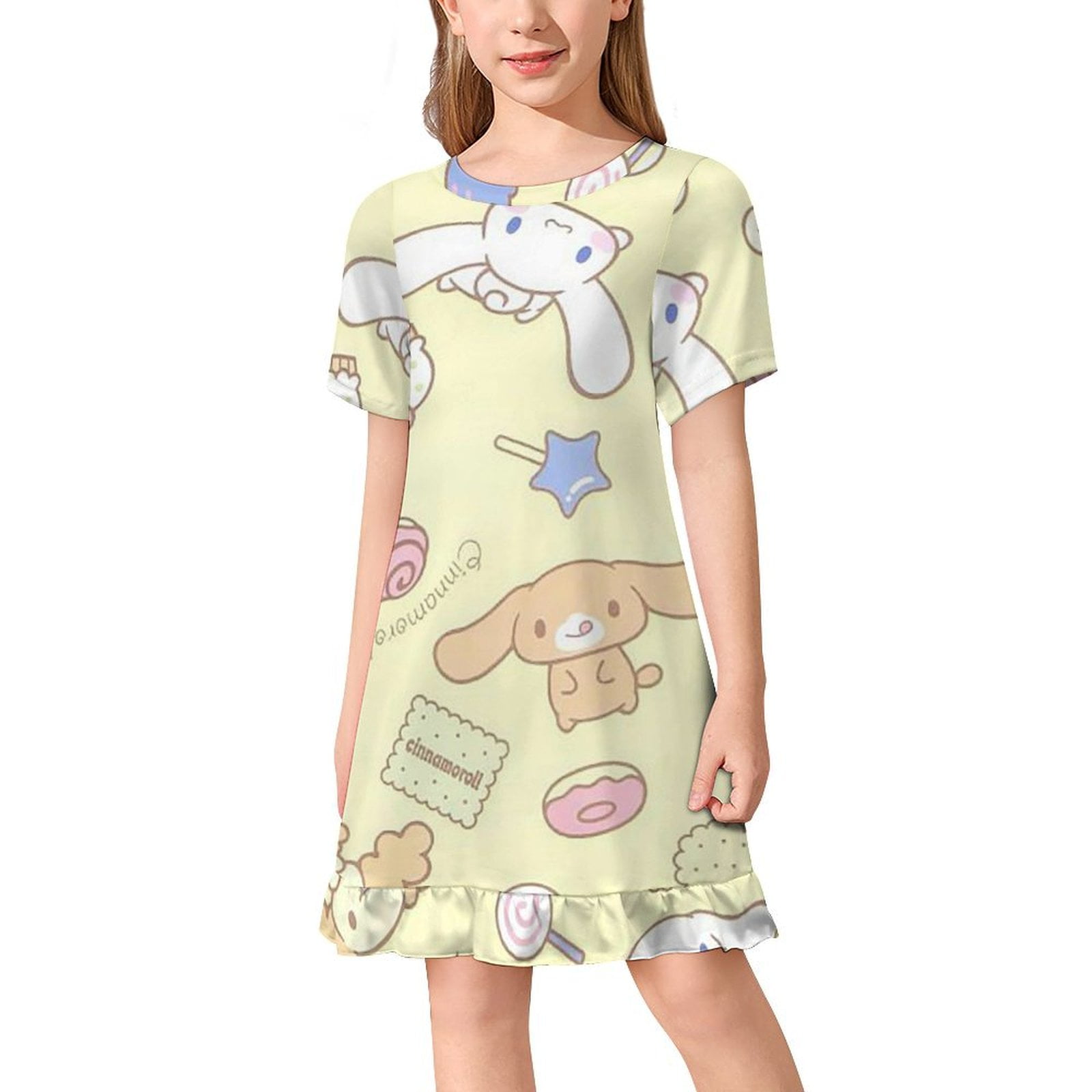 Cinnamoroll Dress for Girls Cute Casual Dresses 120CM Cinnamoroll Merch ...