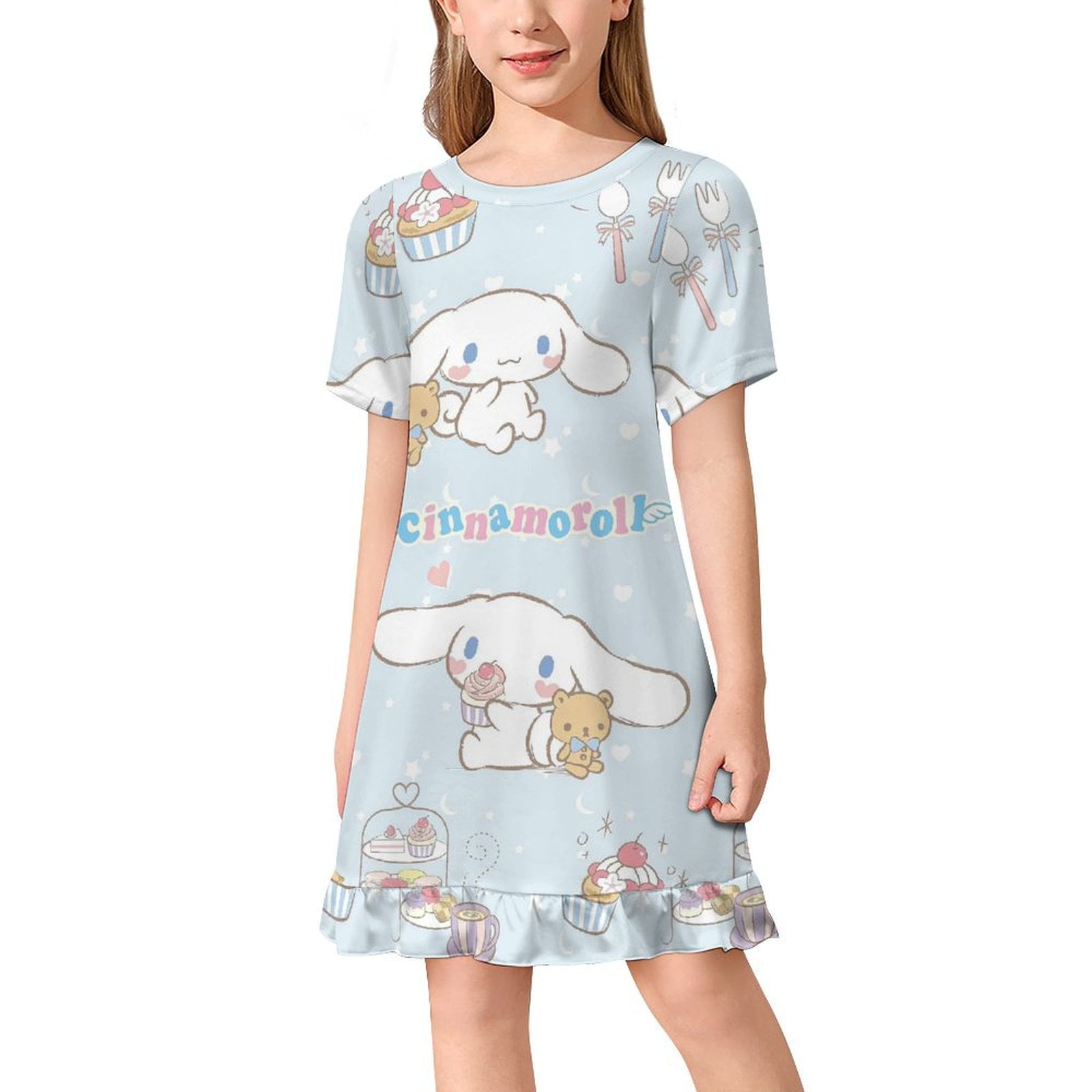 Cinnamoroll Dress for Girls Cute Casual Dresses 120CM Cinnamoroll Merch ...