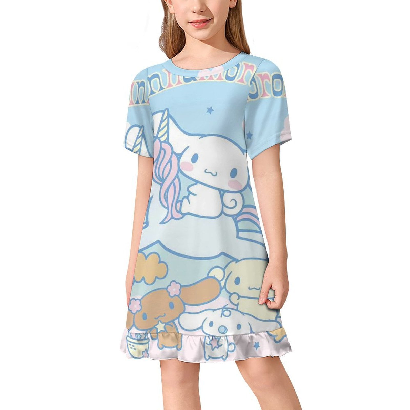 Cinnamoroll Dress for Girls Cute Casual Dresses 120CM Cinnamoroll Merch ...