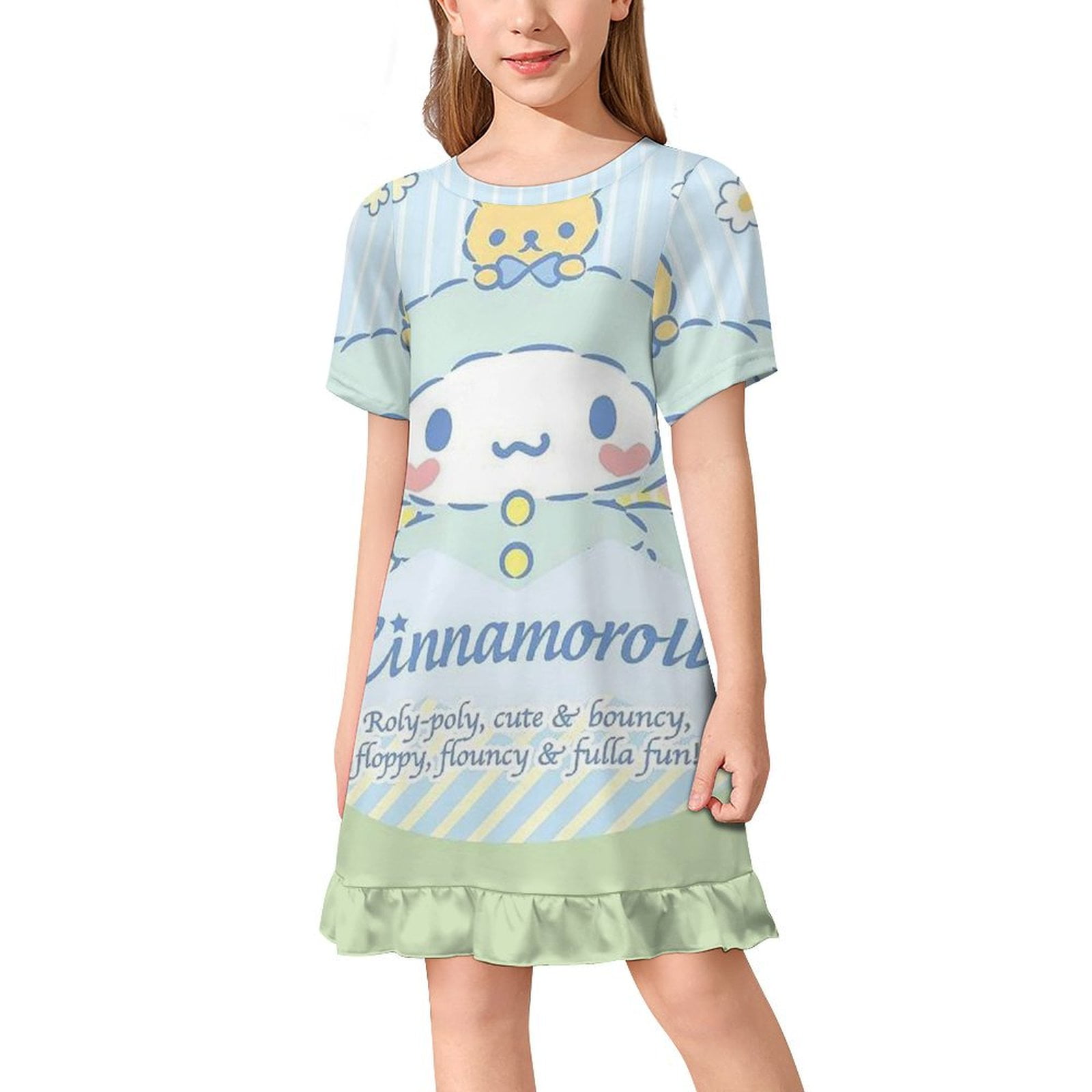 Cinnamoroll Dress for Girls Cute Casual Dresses 120CM Cinnamoroll Merch ...
