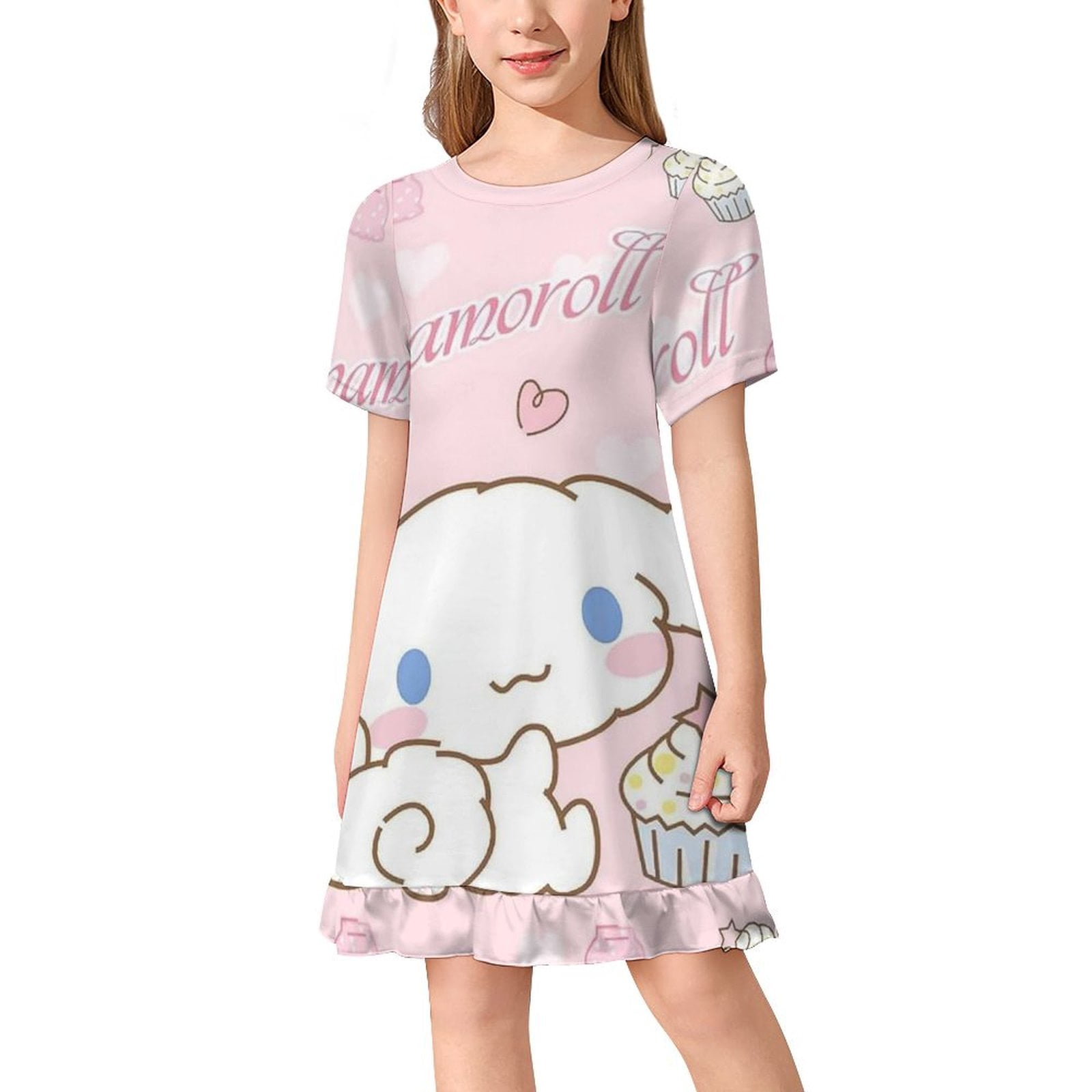Cinnamoroll Dress for Girls Cute Casual Dresses 120CM Cinnamoroll Merch ...