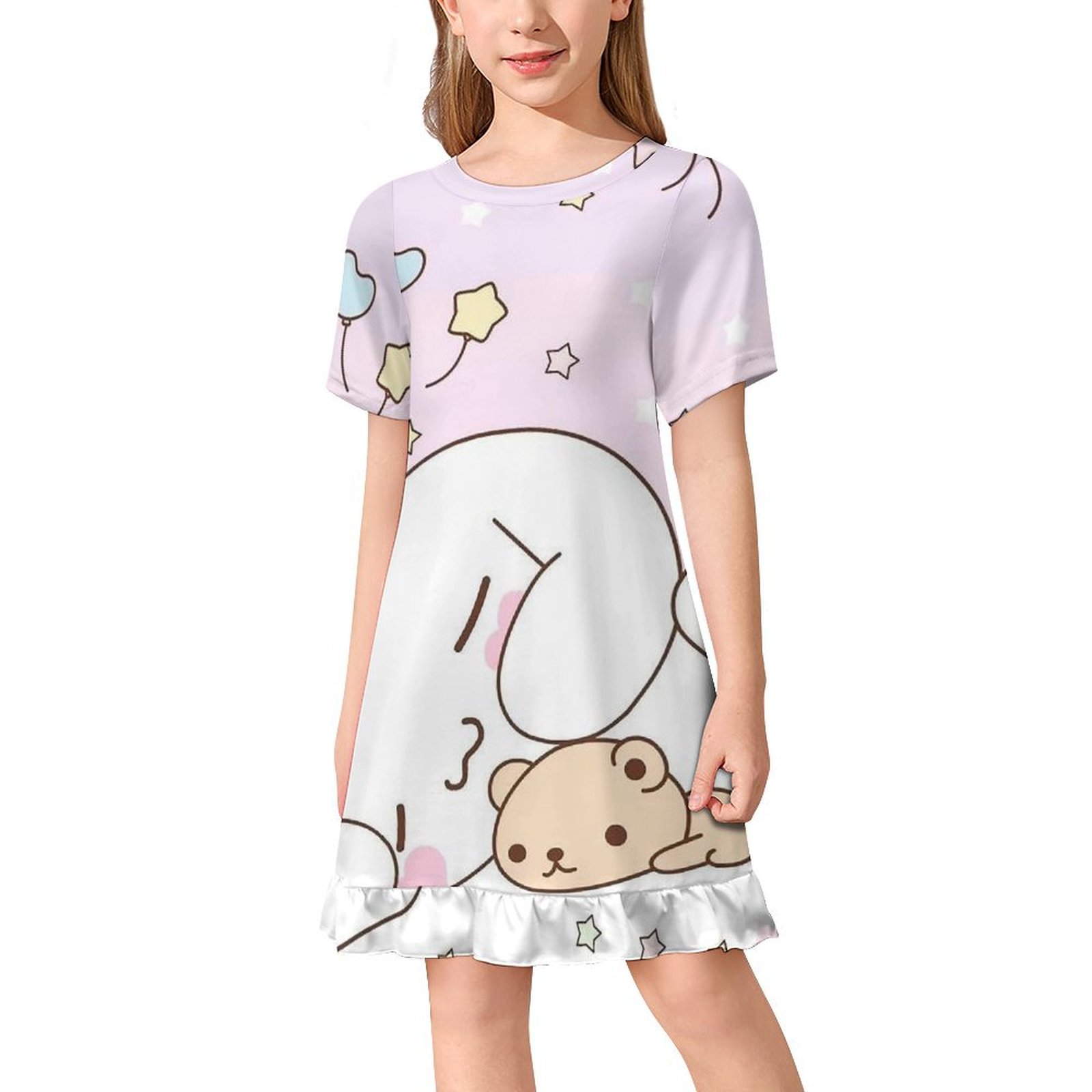 Cinnamoroll Dress for Girls Cute Casual Dresses 120CM Cinnamoroll Merch ...