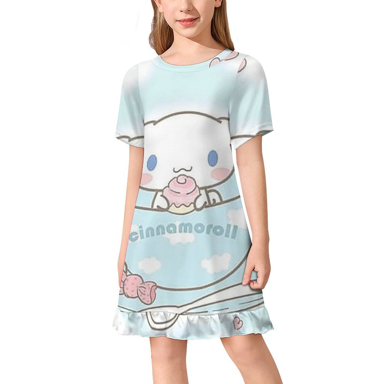 Cinnamoroll Dress for Girls Cute Casual Dresses 130CM Cinnamoroll Merch ...