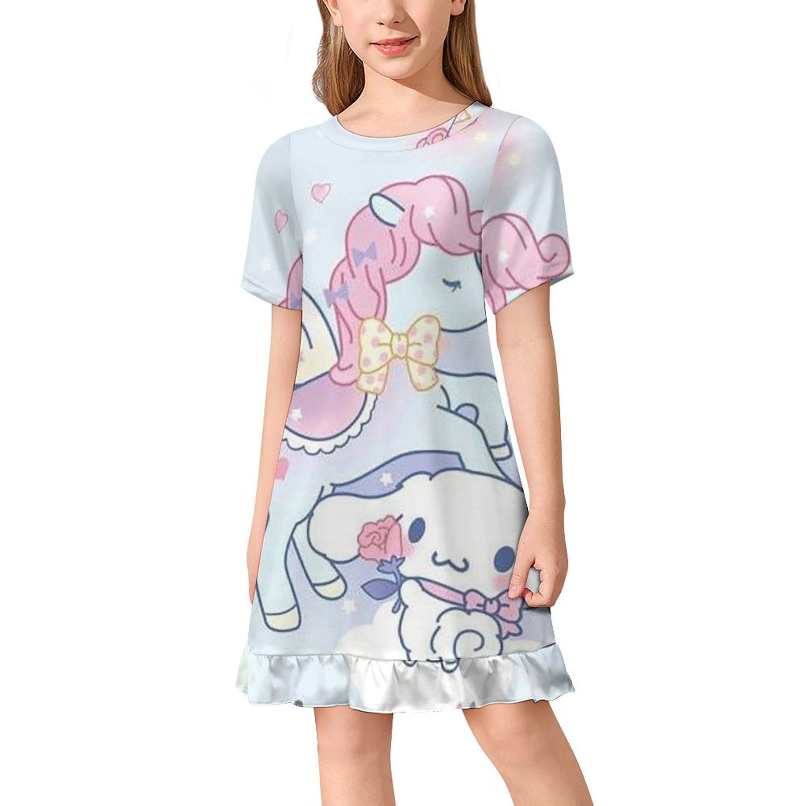 Cinnamoroll Dress for Girls Cute Casual Dresses 130CM Cinnamoroll Merch ...