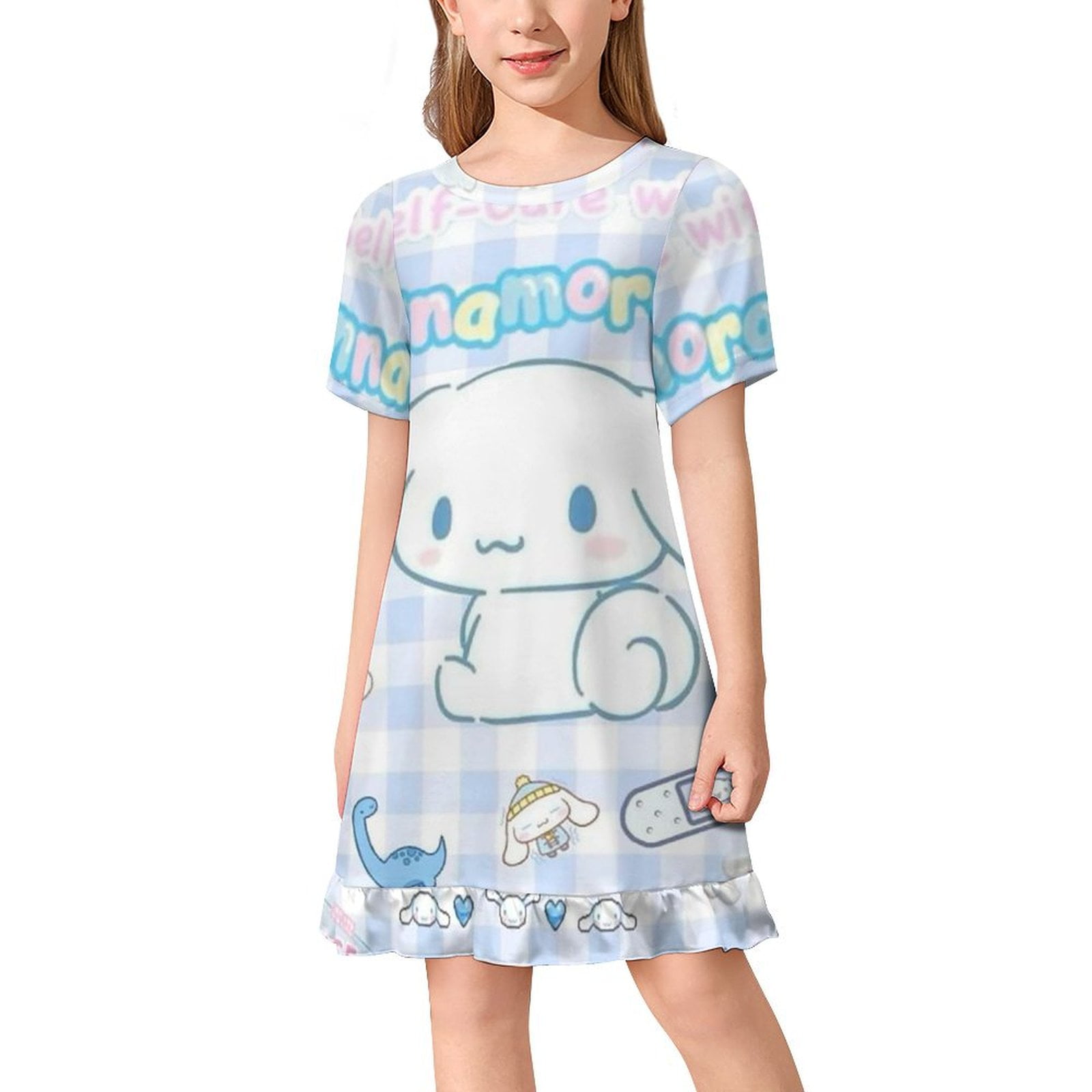 Cinnamoroll Dress for Girls Cute Casual Dresses 130CM Cinnamoroll Merch ...