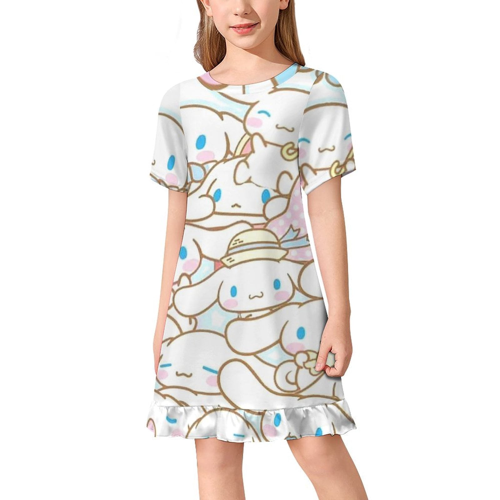 Cinnamoroll Dress for Girls Cute Casual Dresses 130CM Cinnamoroll Merch ...