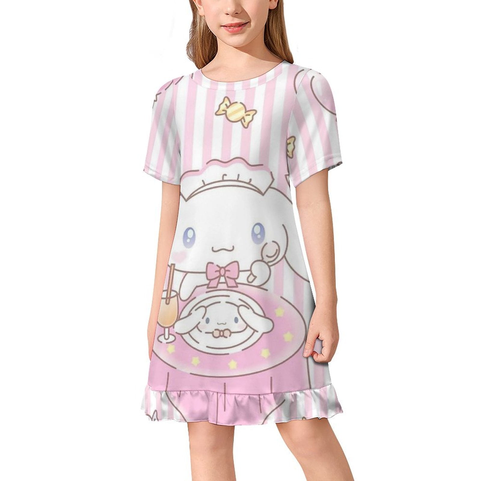 Cinnamoroll Dress for Girls Cute Casual Dresses 140CM Cinnamoroll Merch ...