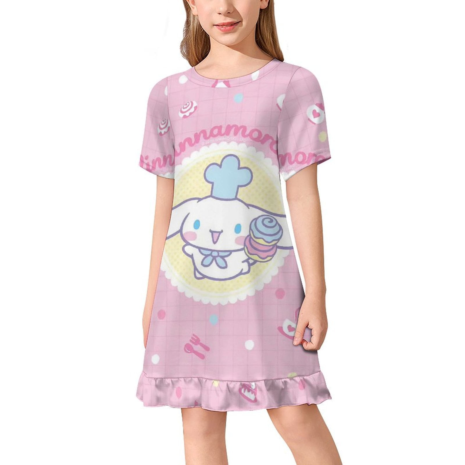 Cinnamoroll Dress for Girls Cute Casual Dresses 140CM Cinnamoroll Merch ...