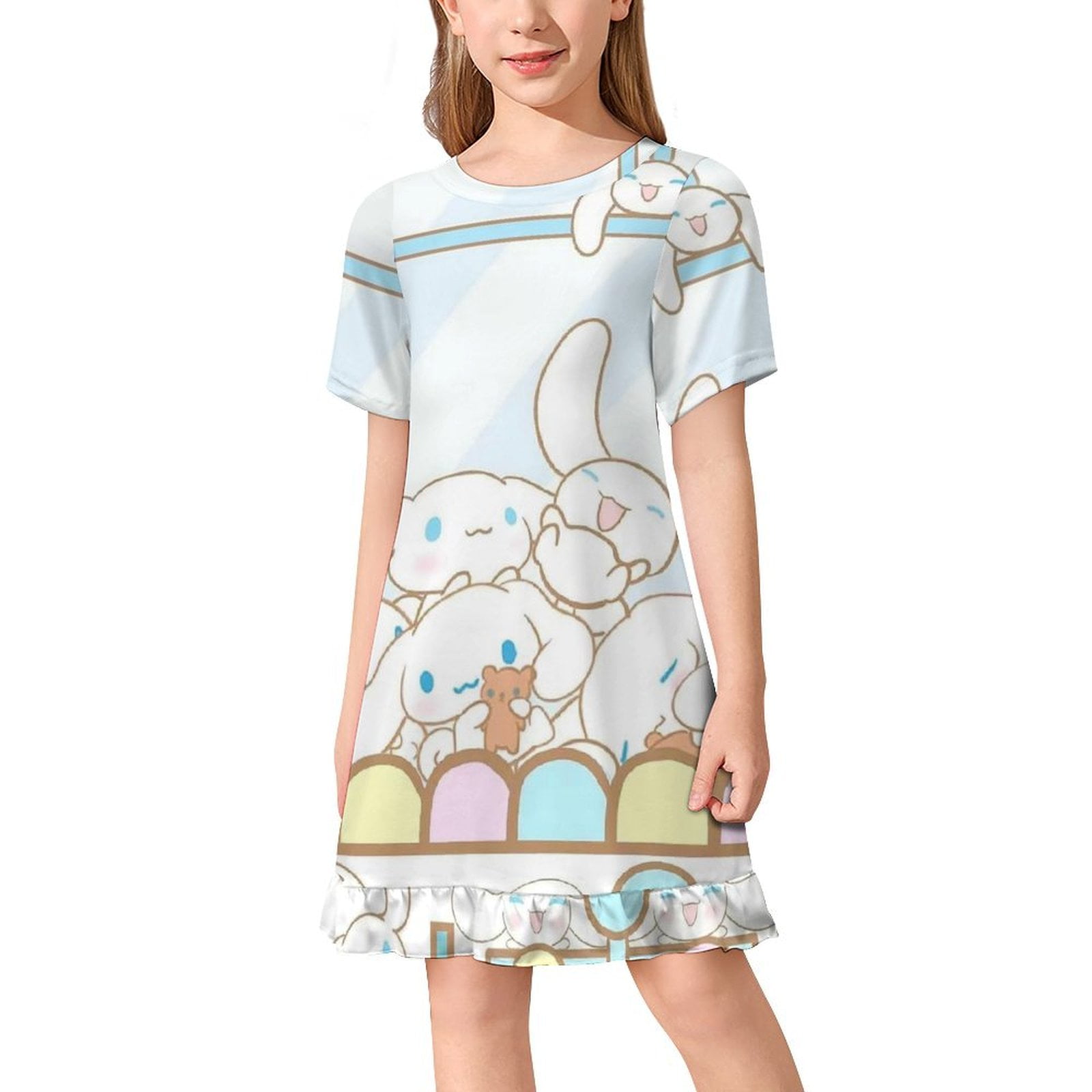 Cinnamoroll Dress for Girls Cute Casual Dresses 140CM Cinnamoroll Merch ...