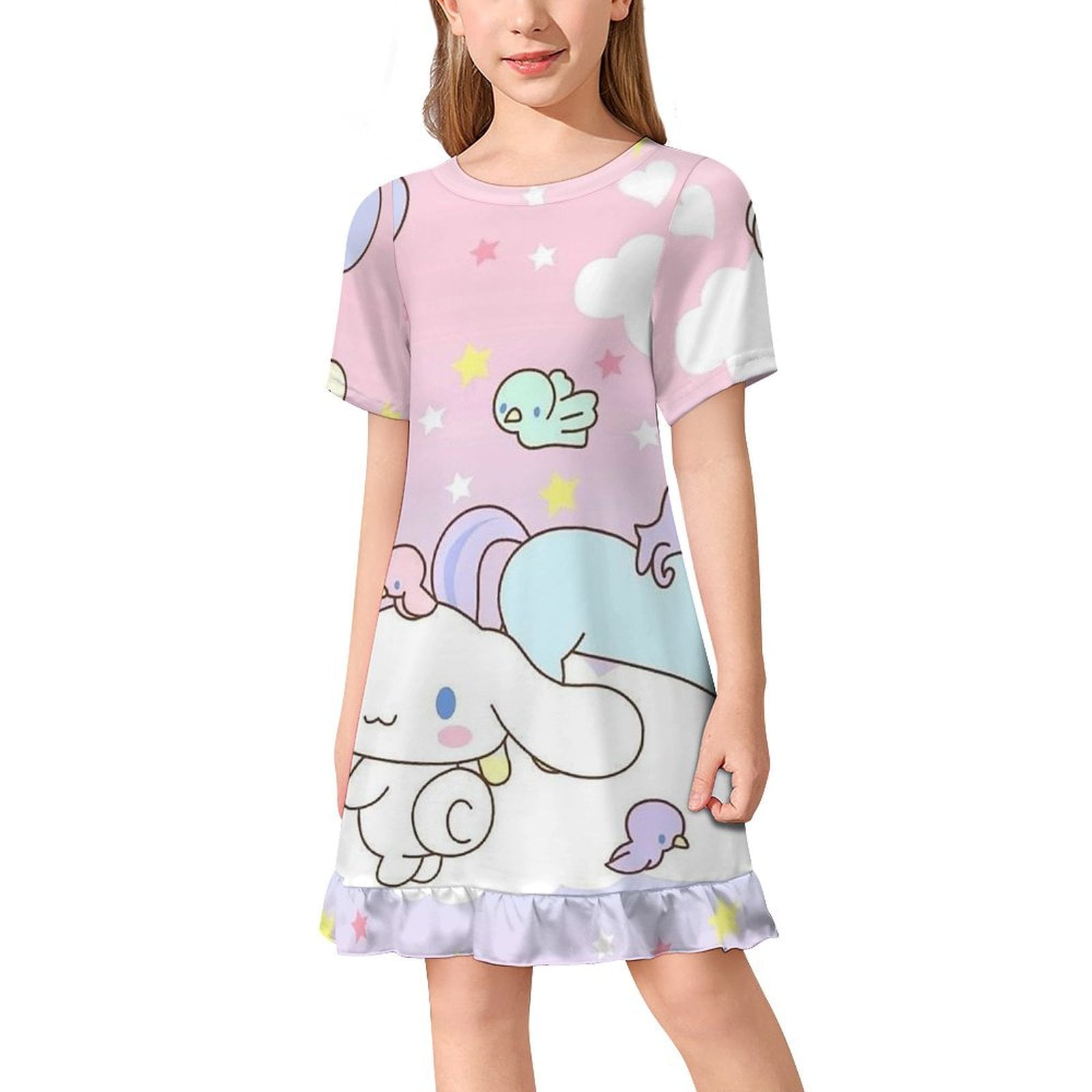 Cinnamoroll Dress for Girls Cute Casual Dresses 140CM Cinnamoroll Merch ...