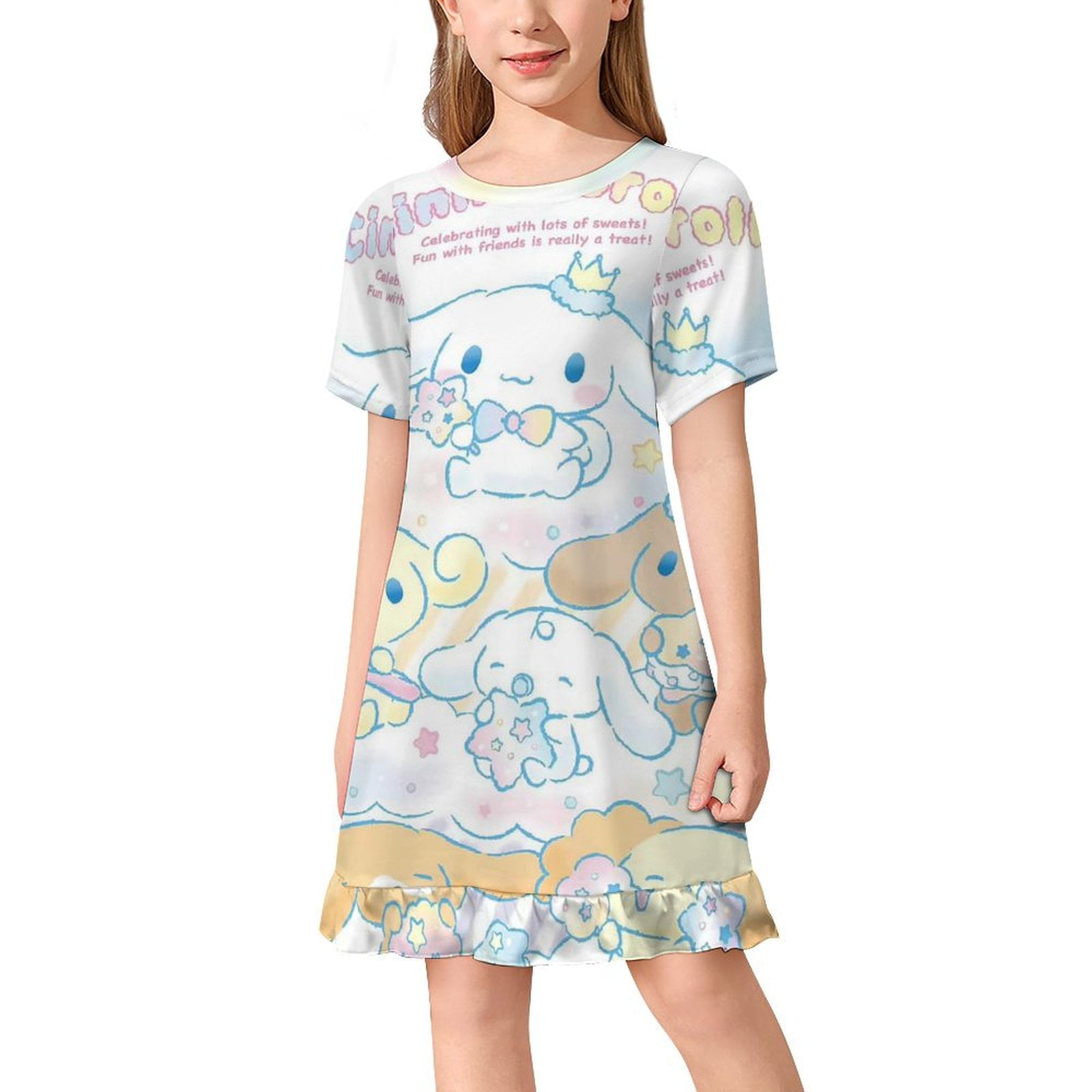 Cinnamoroll Dress for Girls Cute Casual Dresses 150CM Cinnamoroll Merch ...