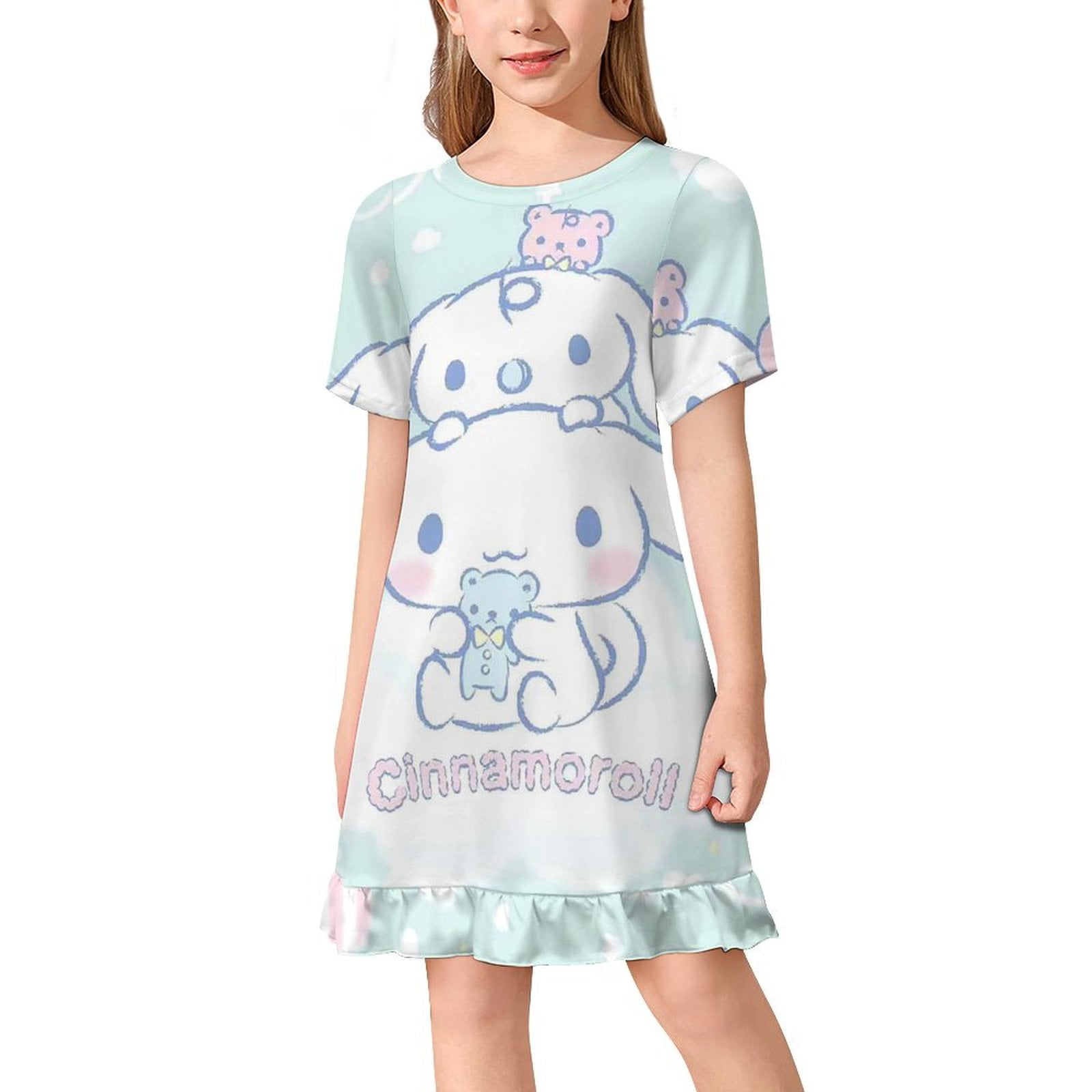 Cinnamoroll Dress for Girls Cute Casual Dresses 150CM Cinnamoroll Merch ...