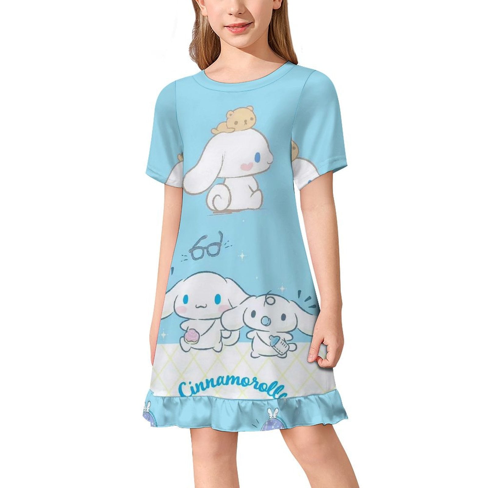 Cinnamoroll Dress for Girls Cute Casual Dresses 150CM Cinnamoroll Merch ...