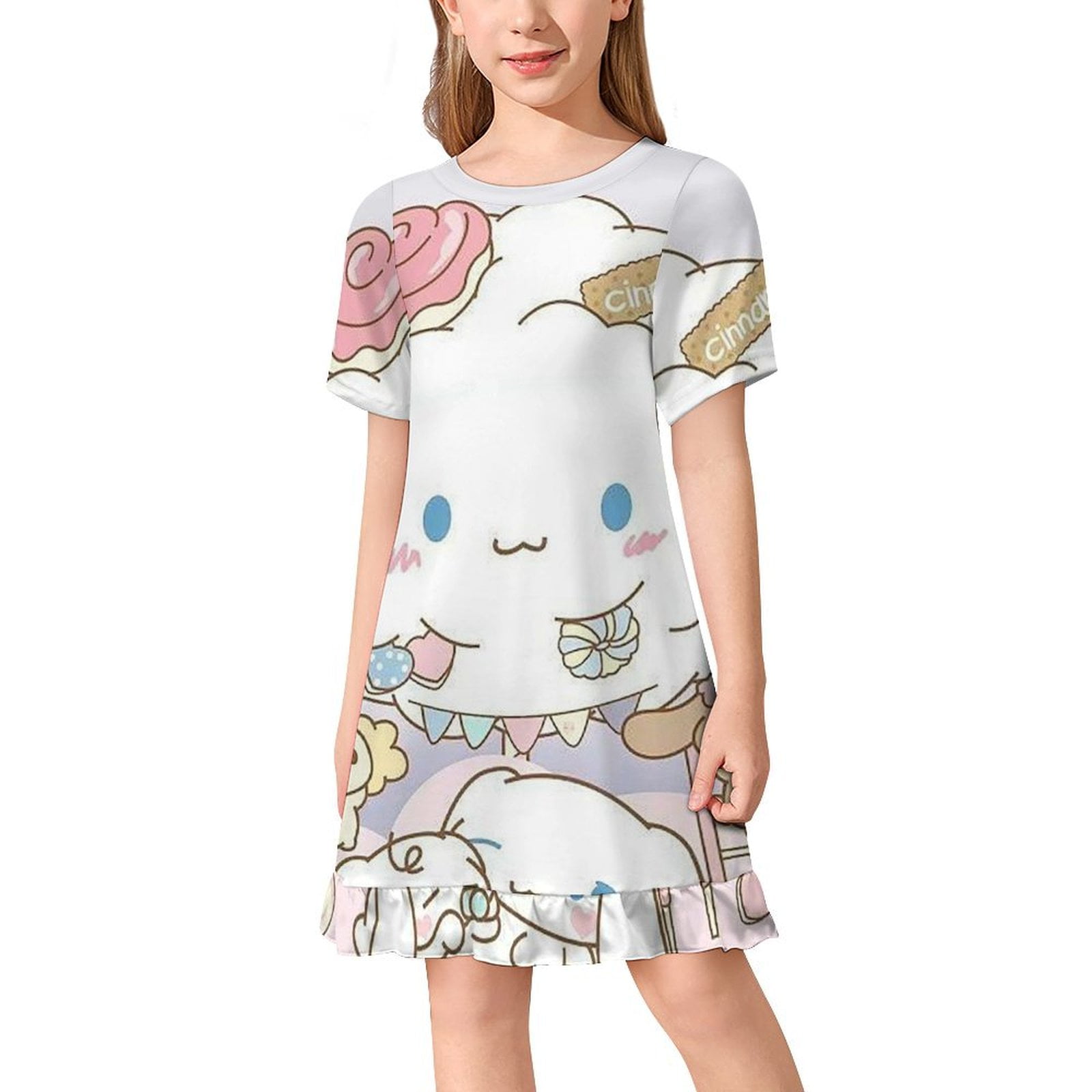 Cinnamoroll Dress for Girls Cute Casual Dresses 150CM Cinnamoroll Merch ...