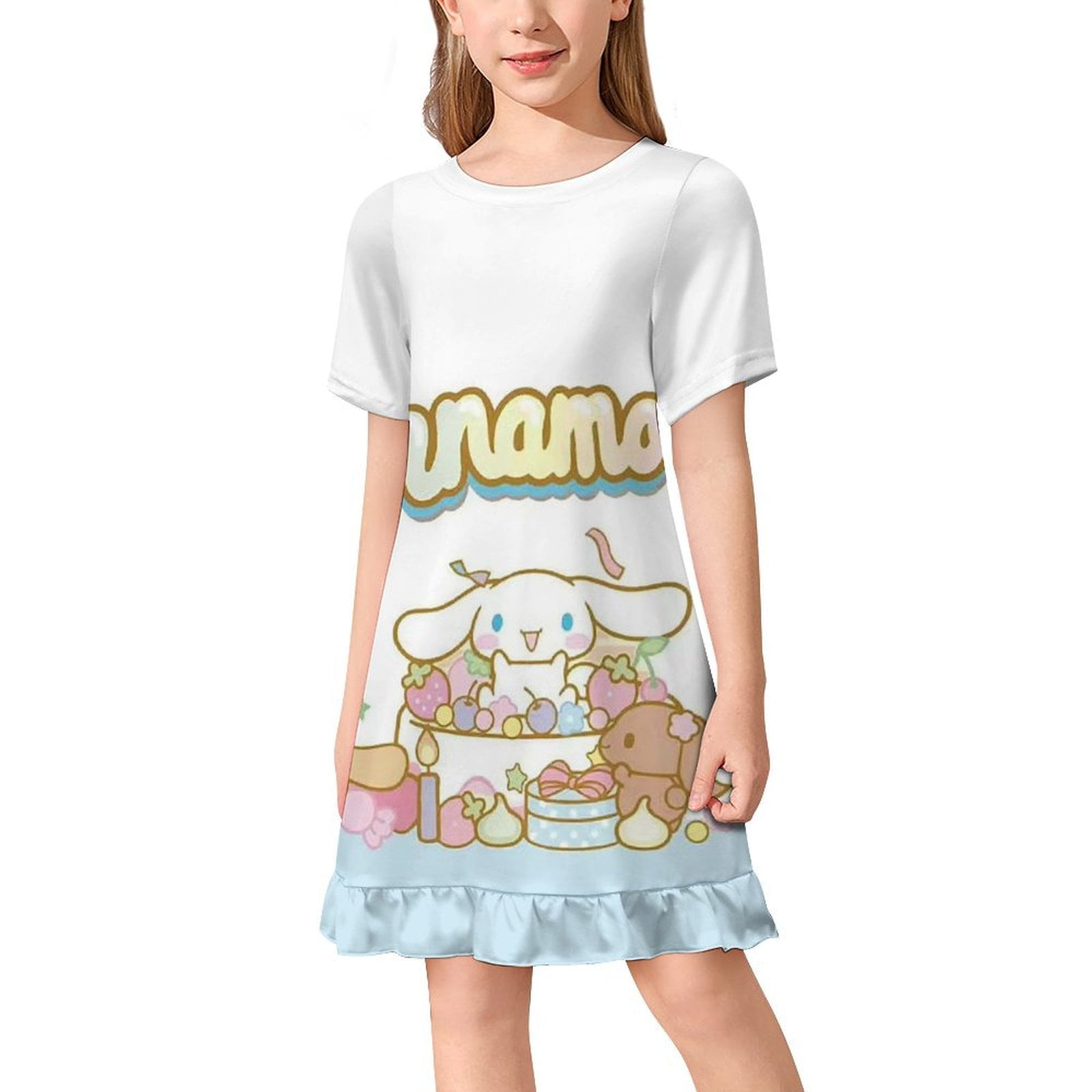 Cinnamoroll Dress for Girls Cute Casual Dresses 150CM Cinnamoroll Merch ...