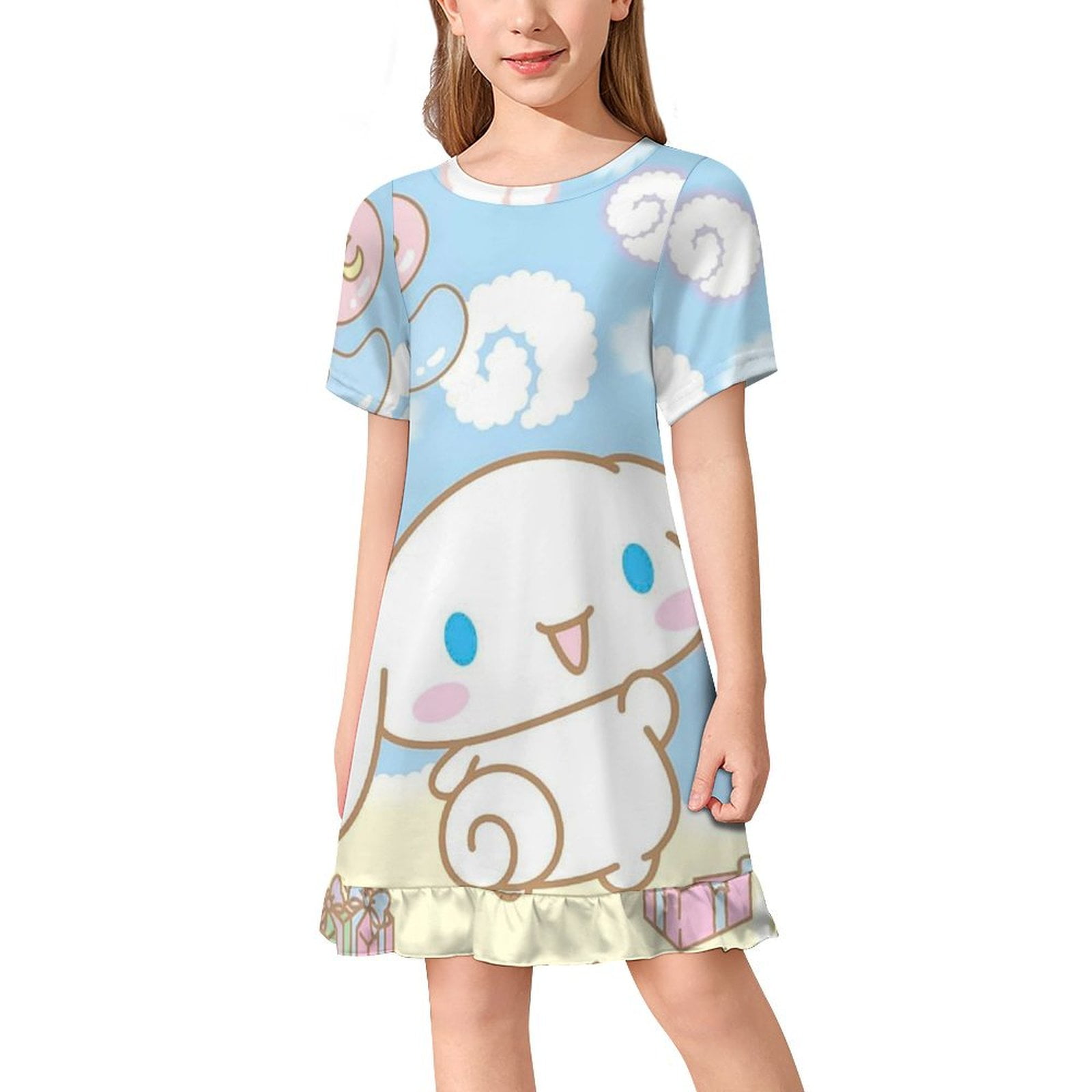 Cinnamoroll Dress for Girls Cute Casual Dresses 150CM Cinnamoroll Merch ...