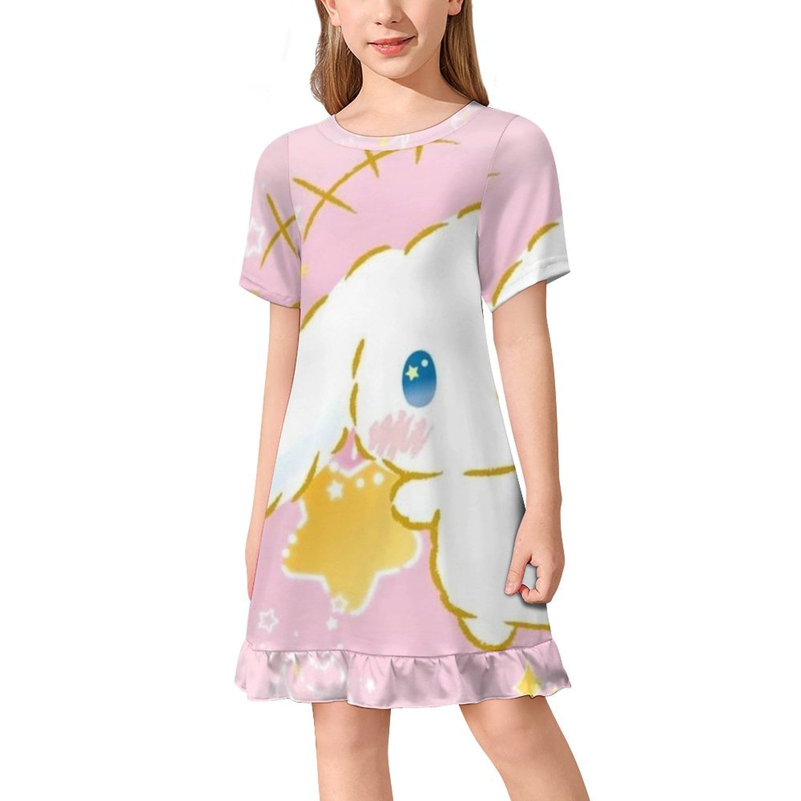 Cinnamoroll Dress for Girls Cute Casual Dresses 150CM Cinnamoroll Merch ...