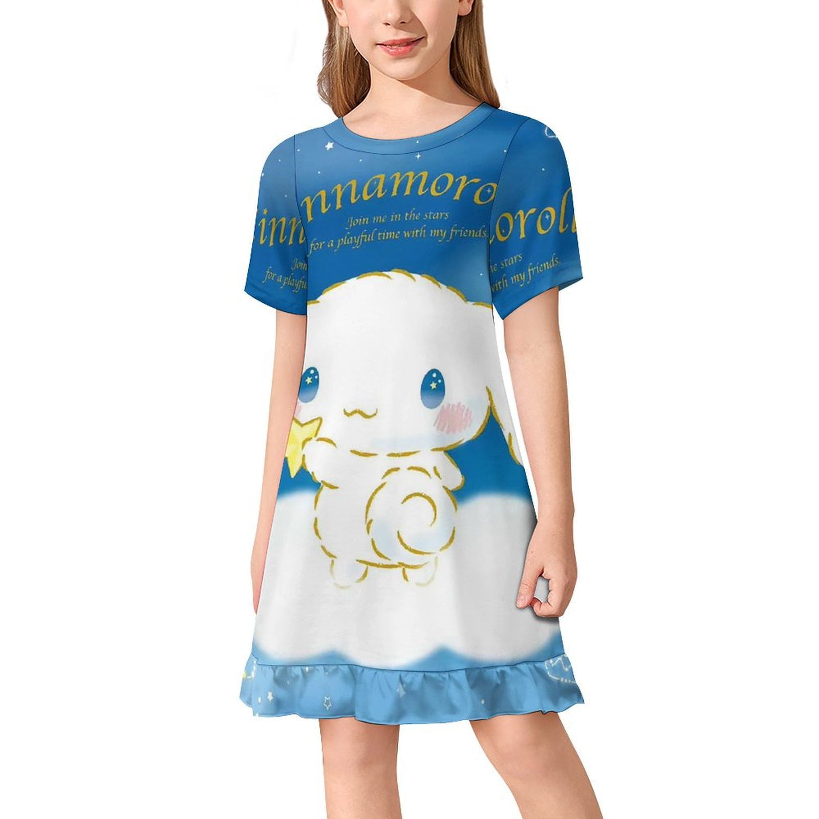 Cinnamoroll Dress for Girls Cute Casual Dresses 150CM Cinnamoroll Merch ...
