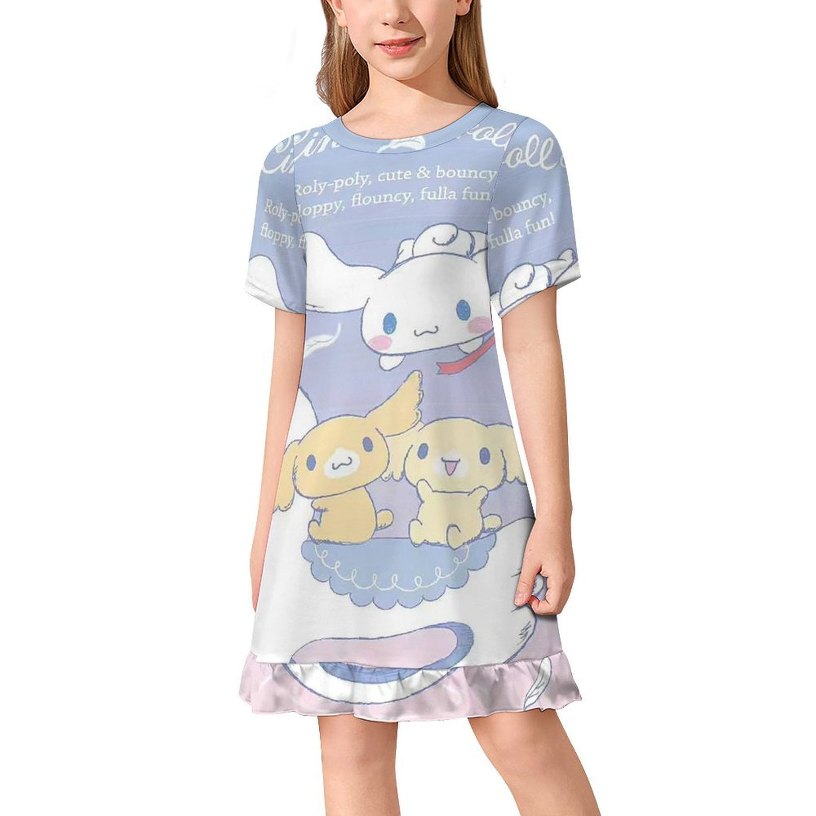 Cinnamoroll Dress for Girls Cute Casual Dresses 150CM Cinnamoroll Merch ...