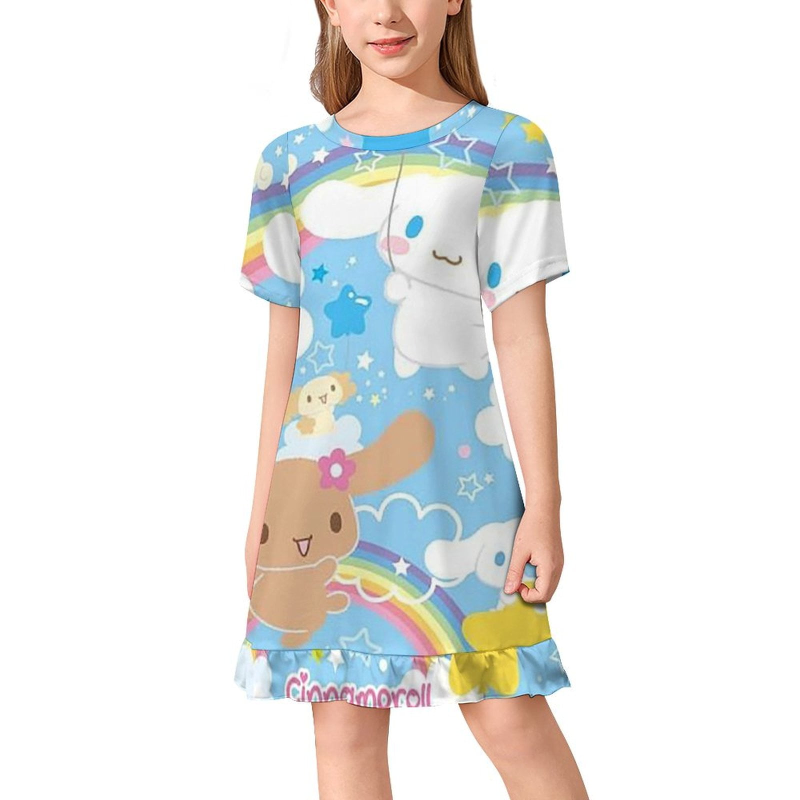 Cinnamoroll Dress for Girls Cute Casual Dresses 150CM Cinnamoroll Merch ...
