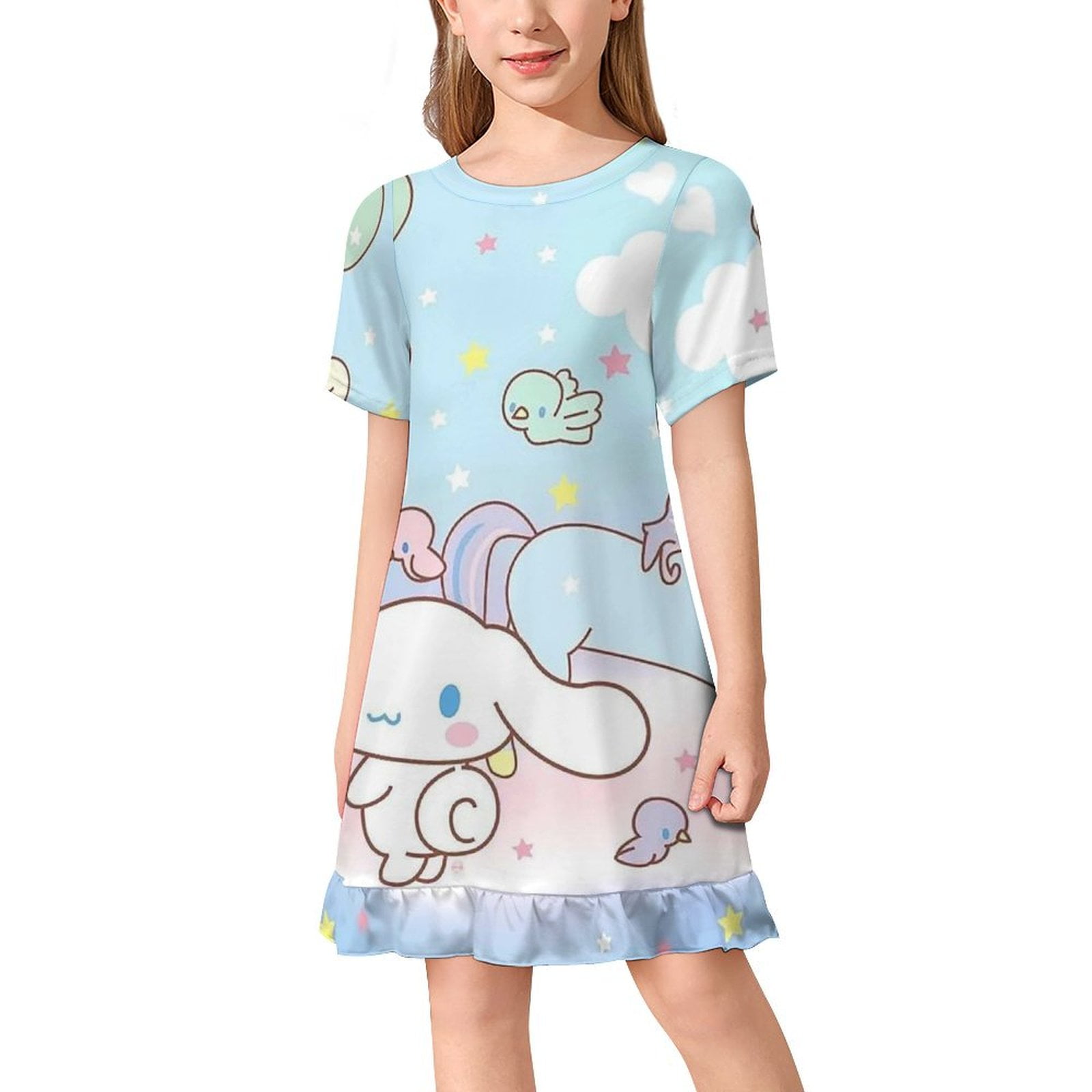 Cinnamoroll Dress for Girls Cute Casual Dresses 150CM Cinnamoroll Merch ...