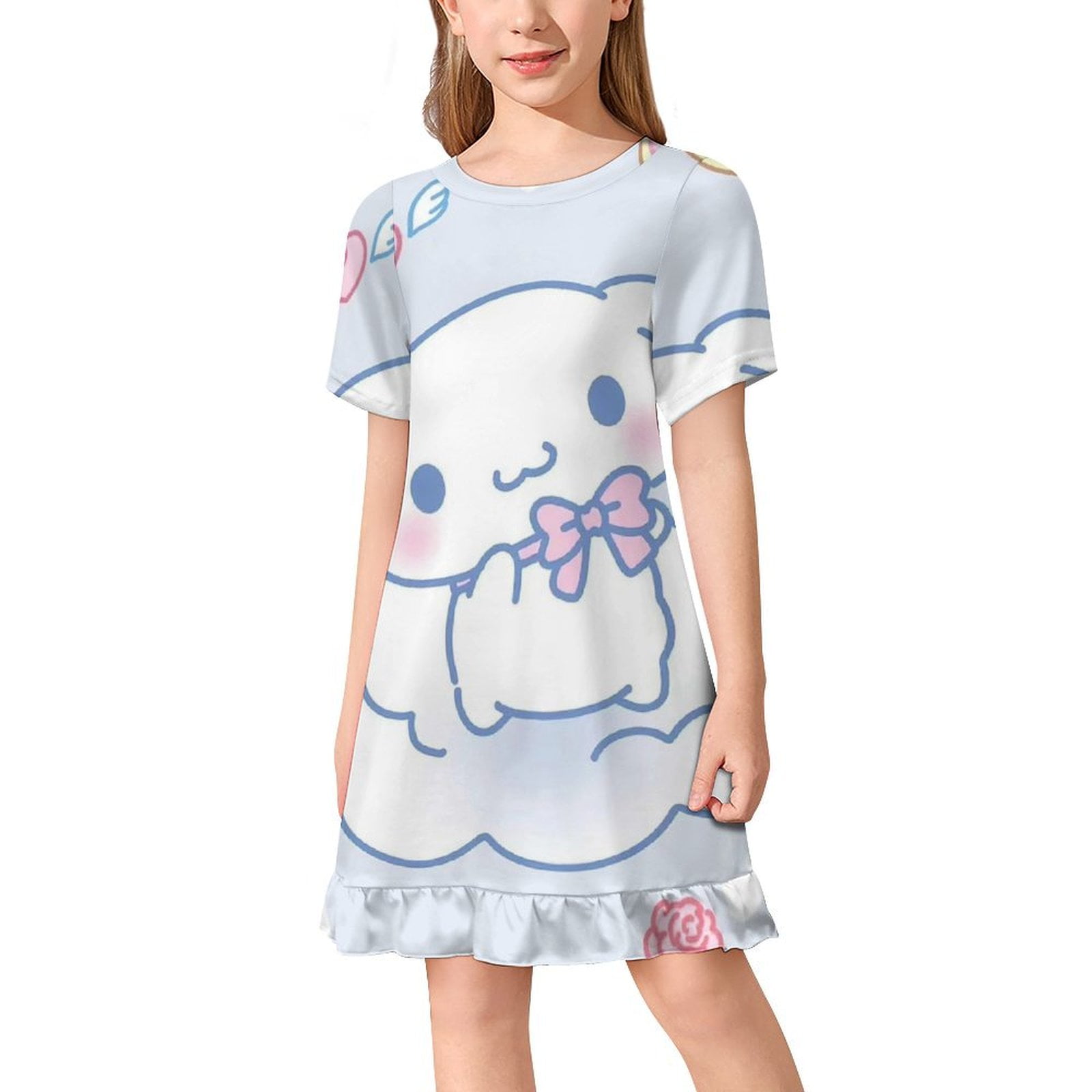 Cinnamoroll Dress for Girls Cute Casual Dresses 150CM Cinnamoroll Merch ...