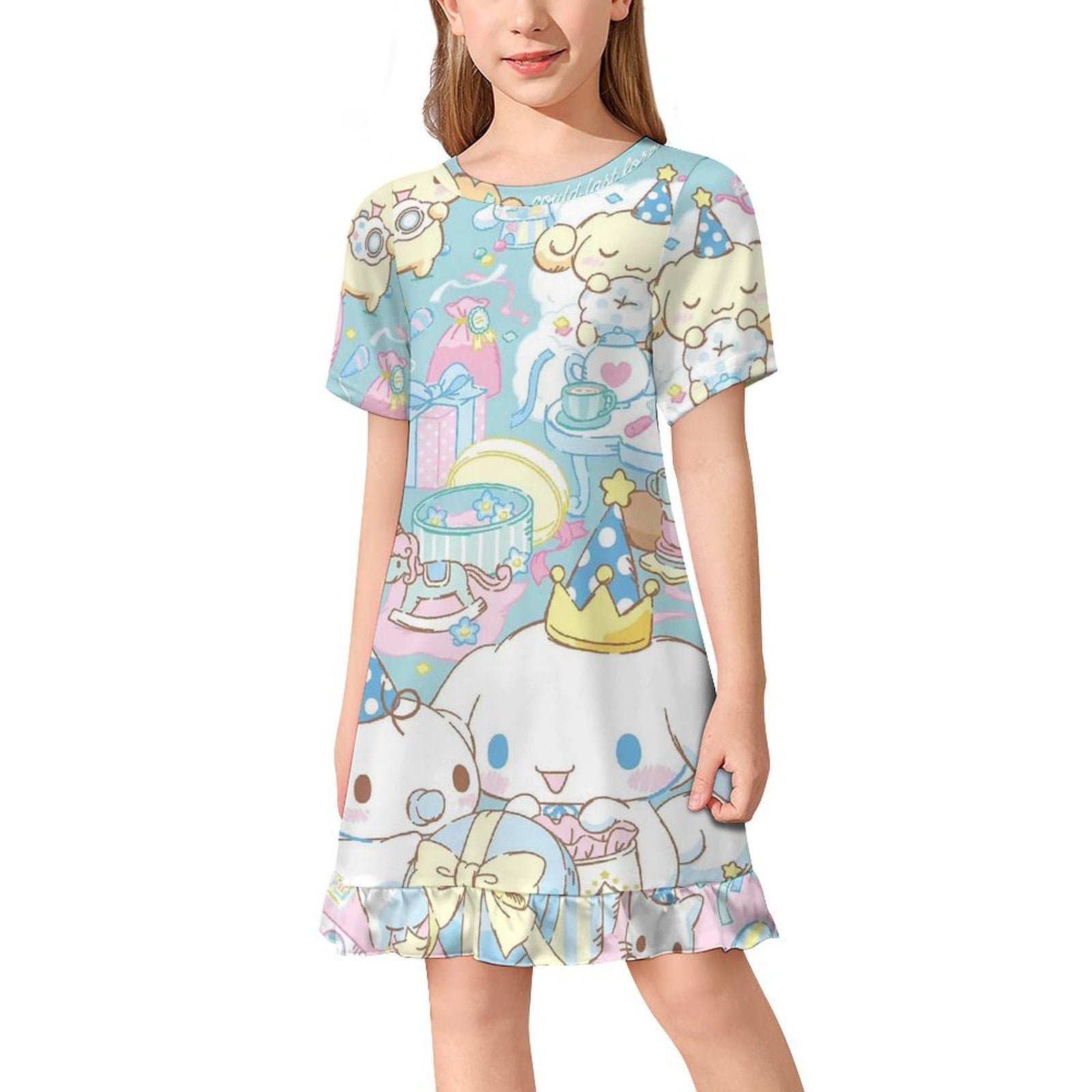 Cinnamoroll Dress for Girls Cute Casual Dresses 150CM Cinnamoroll Merch ...