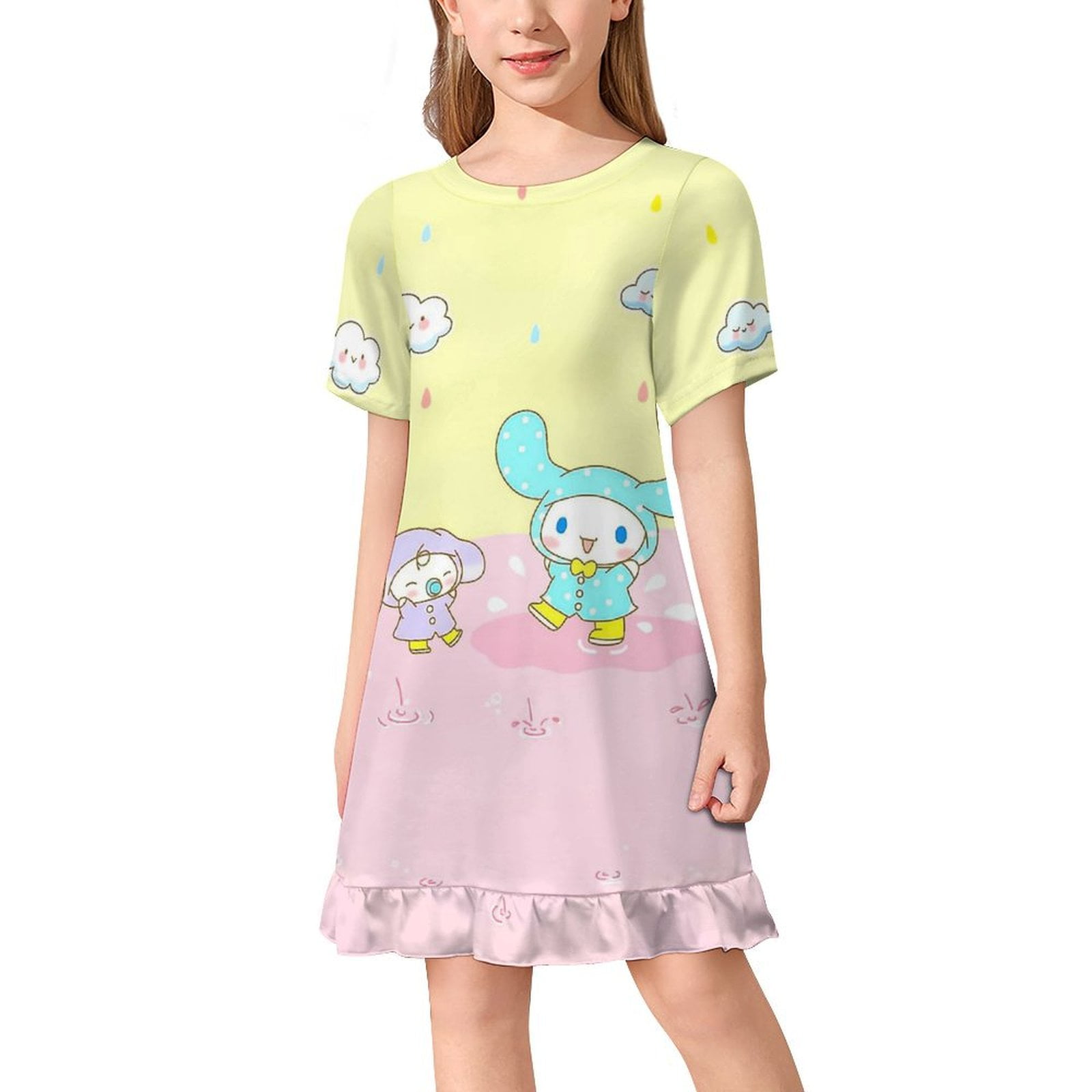 Cinnamoroll Dress for Girls Cute Casual Dresses 150CM Cinnamoroll Merch ...
