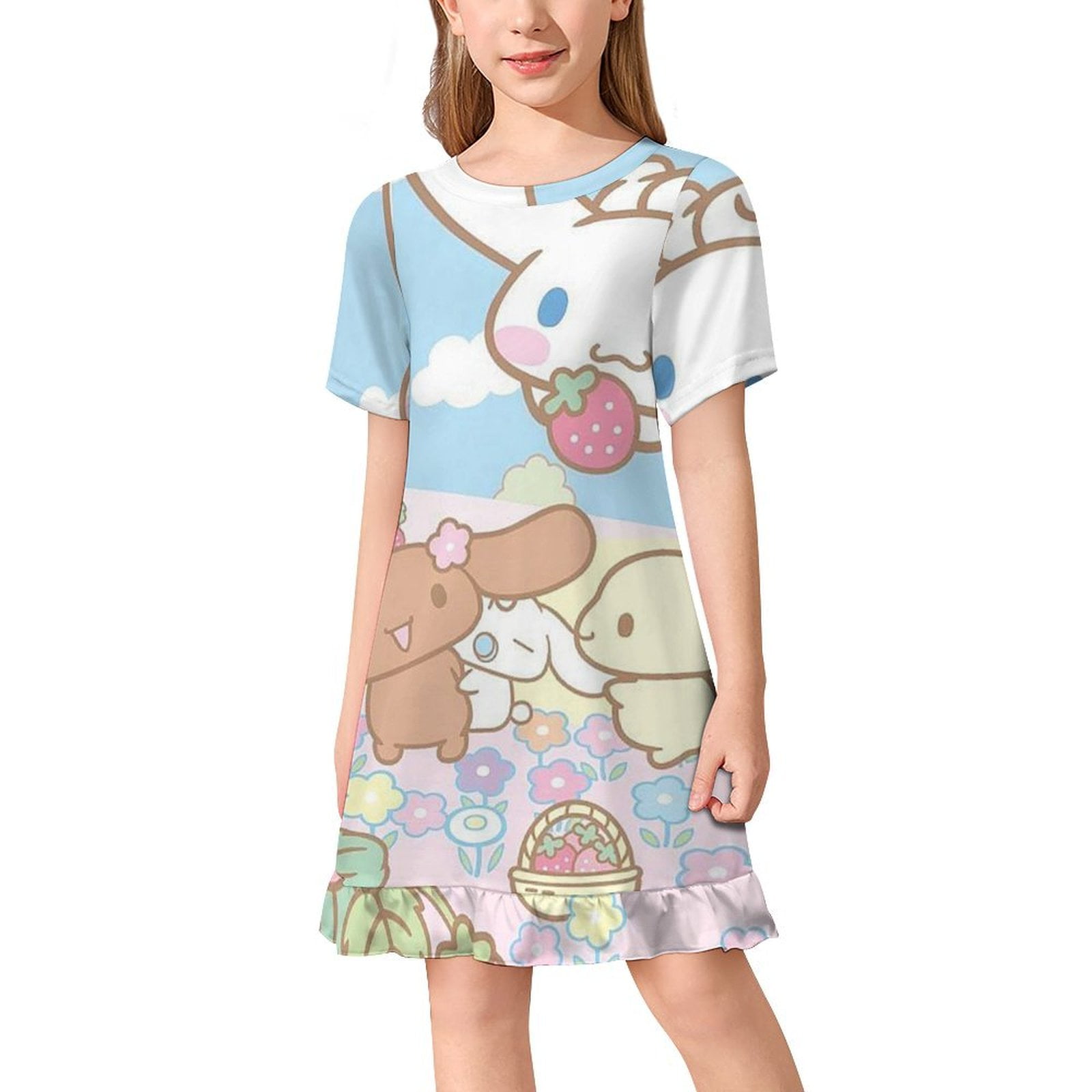 Cinnamoroll Dress for Girls Cute Casual Dresses 160CM Cinnamoroll Merch ...