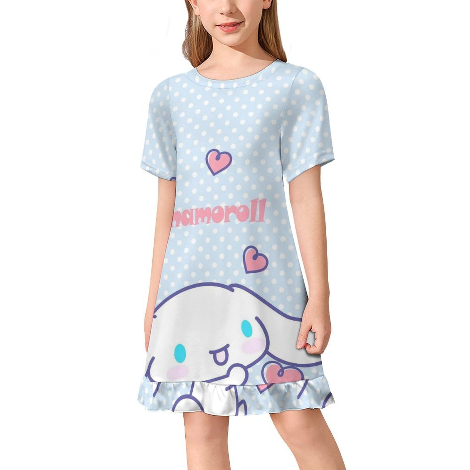 Cinnamoroll Dress for Girls Cute Casual Dresses 160CM Cinnamoroll Merch ...