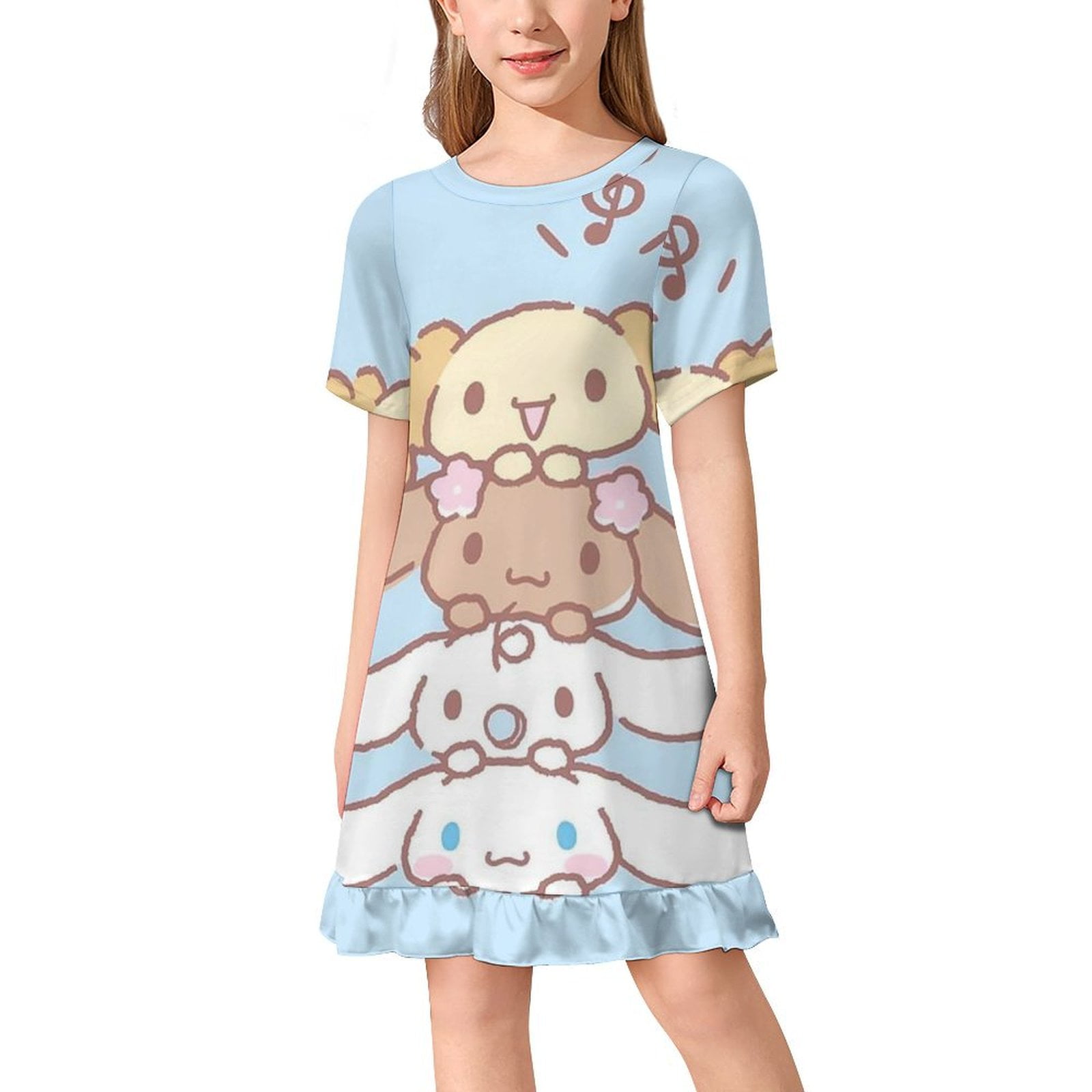 Cinnamoroll Dress for Girls Cute Casual Dresses 160CM Cinnamoroll Merch ...