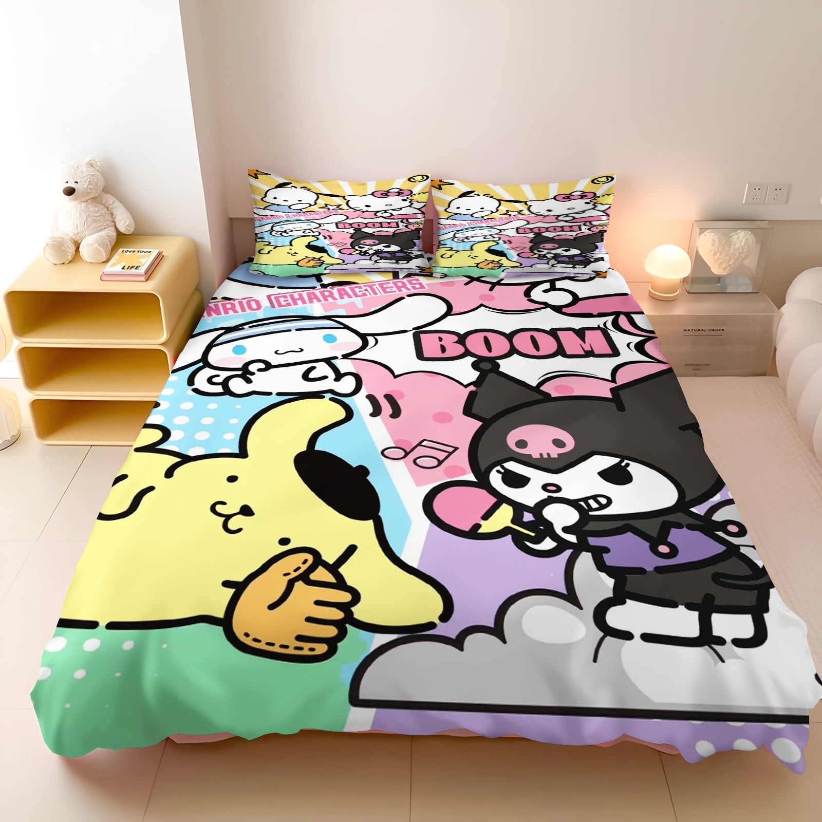 Cinnamoroll Duvet Cover Set Sanrio Modern Print Sanrio Mattress Bedding ...