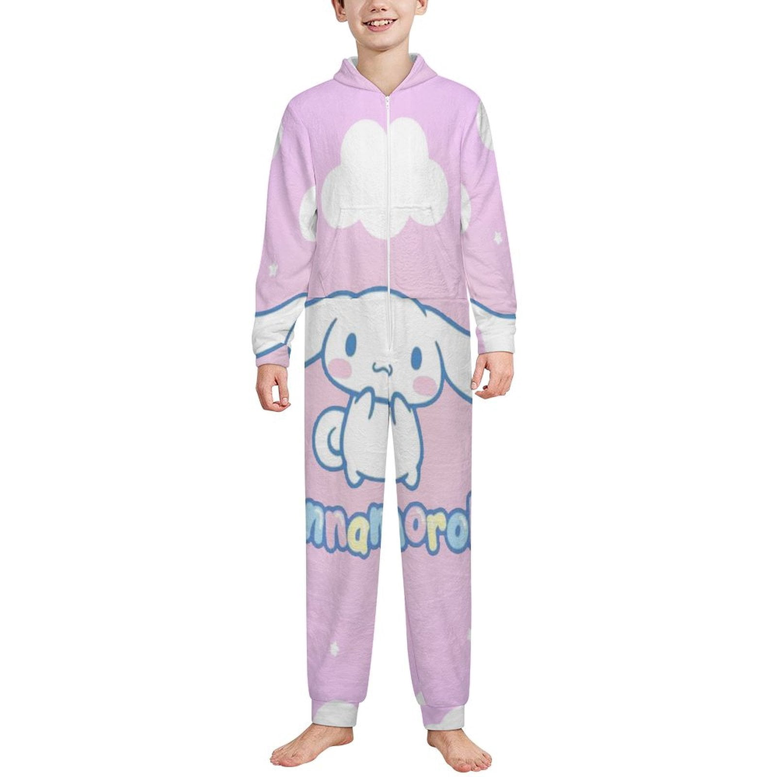 Cinnamoroll Fleece Pajama One Piece Sleepwear Jumpsuits for Daily Wears ...