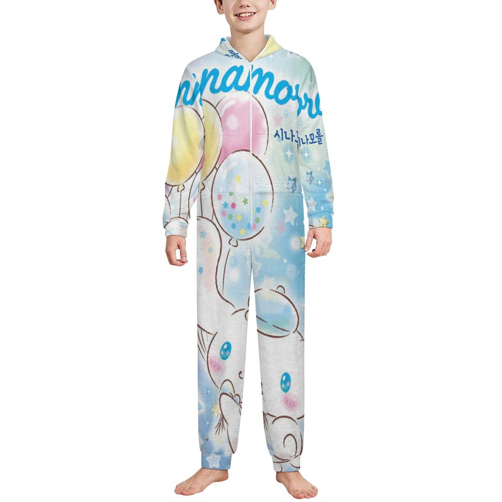 Cinnamoroll Fleece Pajama One Piece Sleepwear Jumpsuits for Daily Wears ...