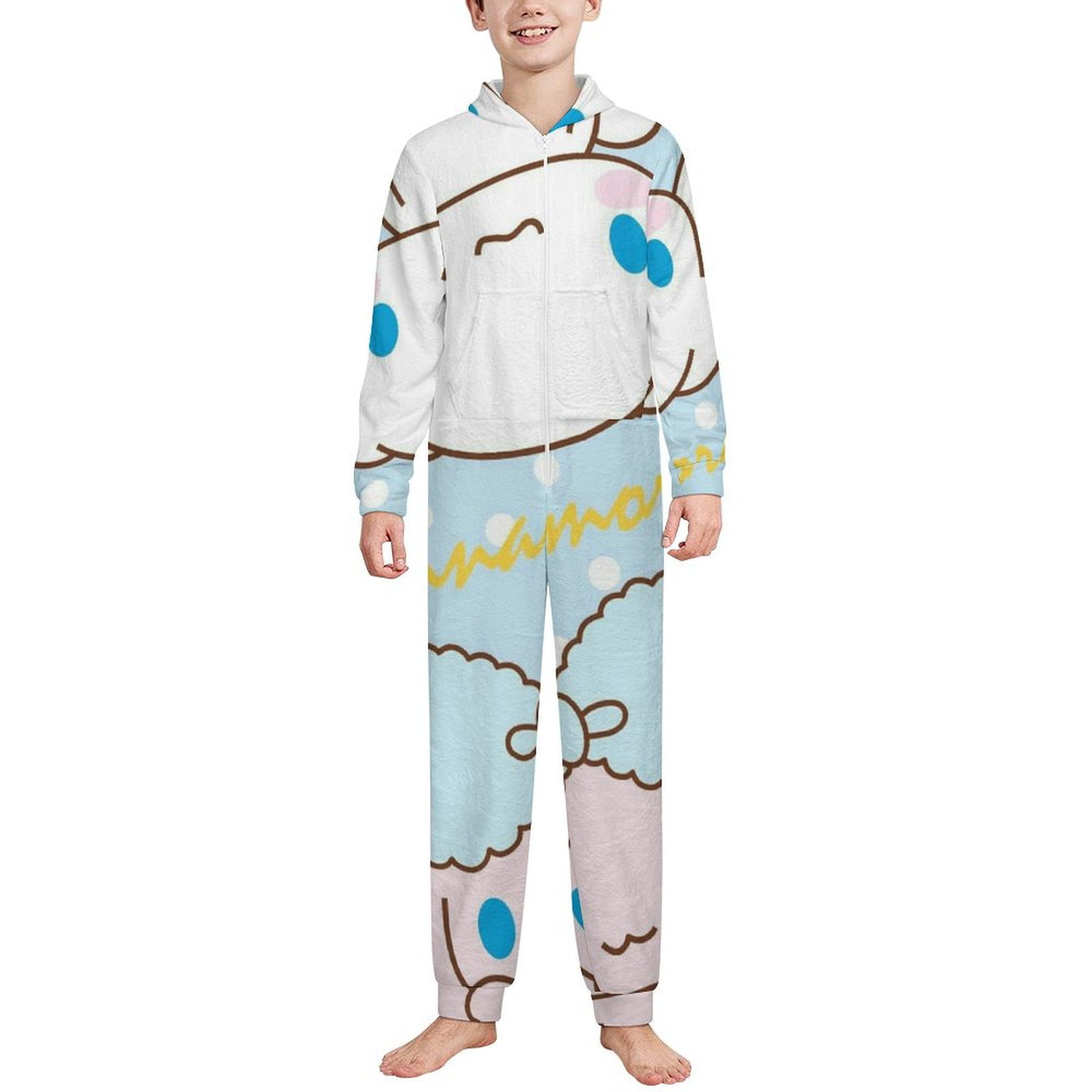 Cinnamoroll Fleece Pajama One Piece Sleepwear Jumpsuits for Daily Wears ...
