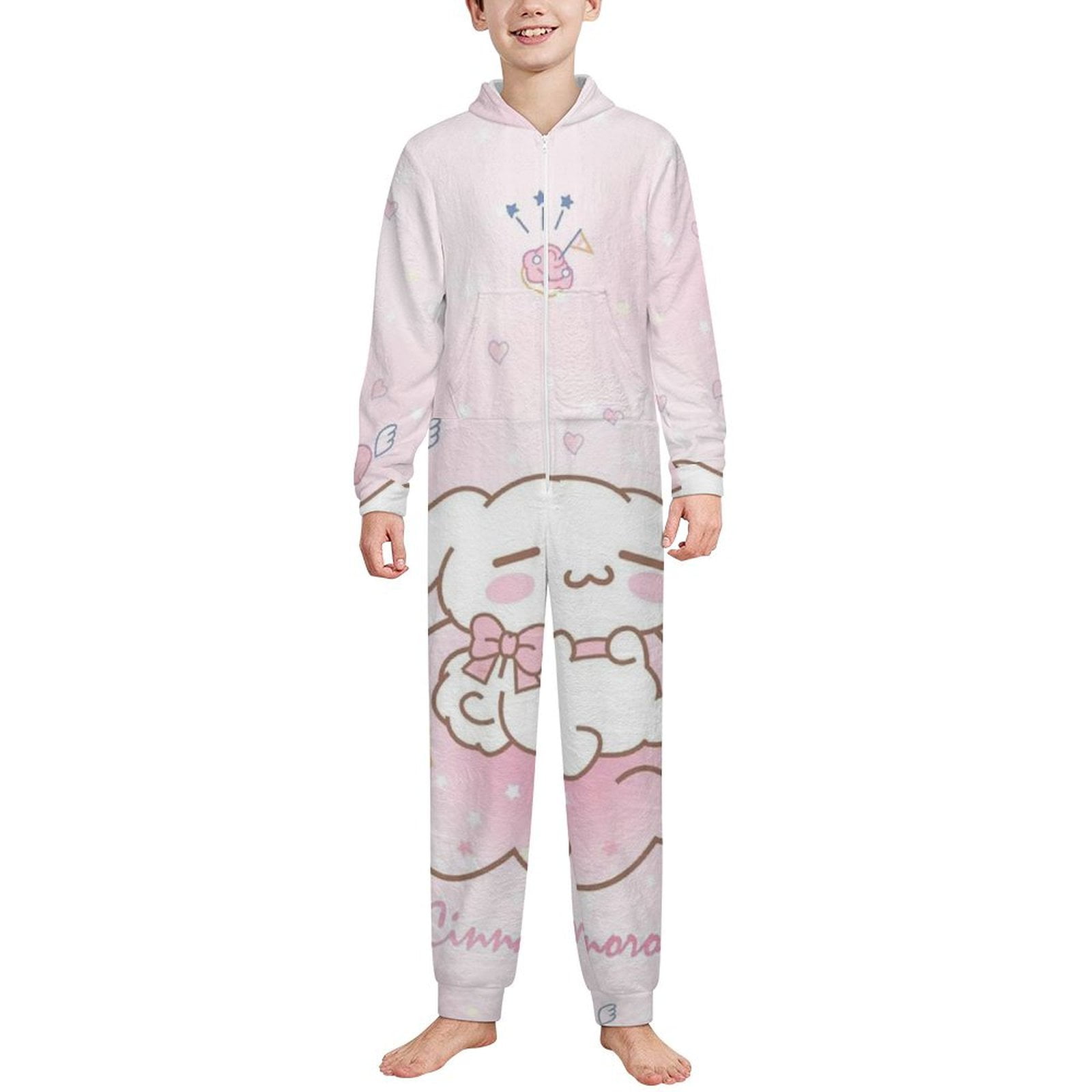 Cinnamoroll Fleece Pajama One Piece Sleepwear Jumpsuits for Daily Wears ...