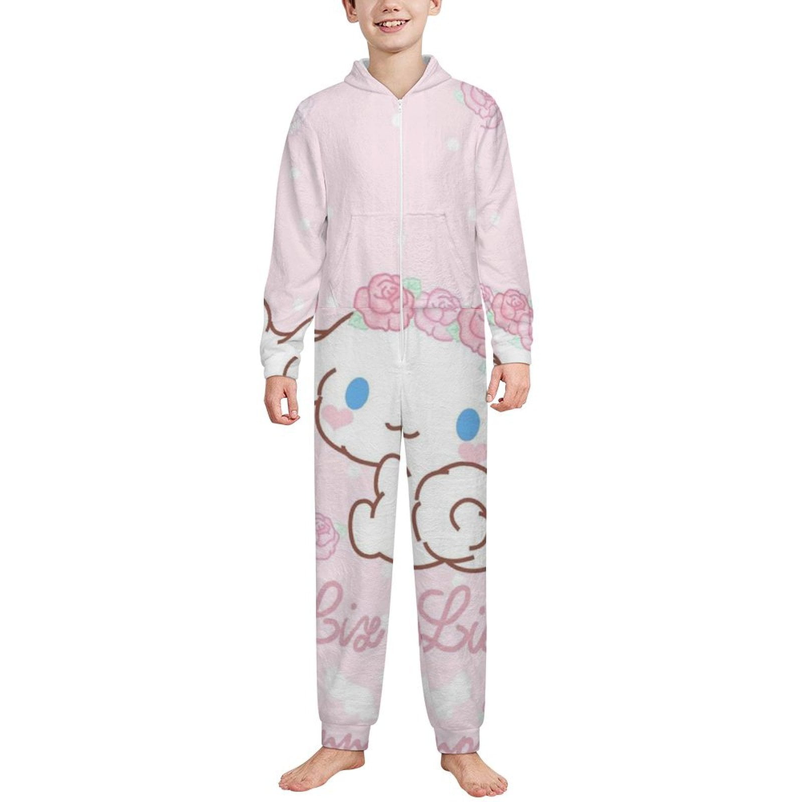 Cinnamoroll Fleece Pajama One Piece Sleepwear Jumpsuits for Daily Wears ...