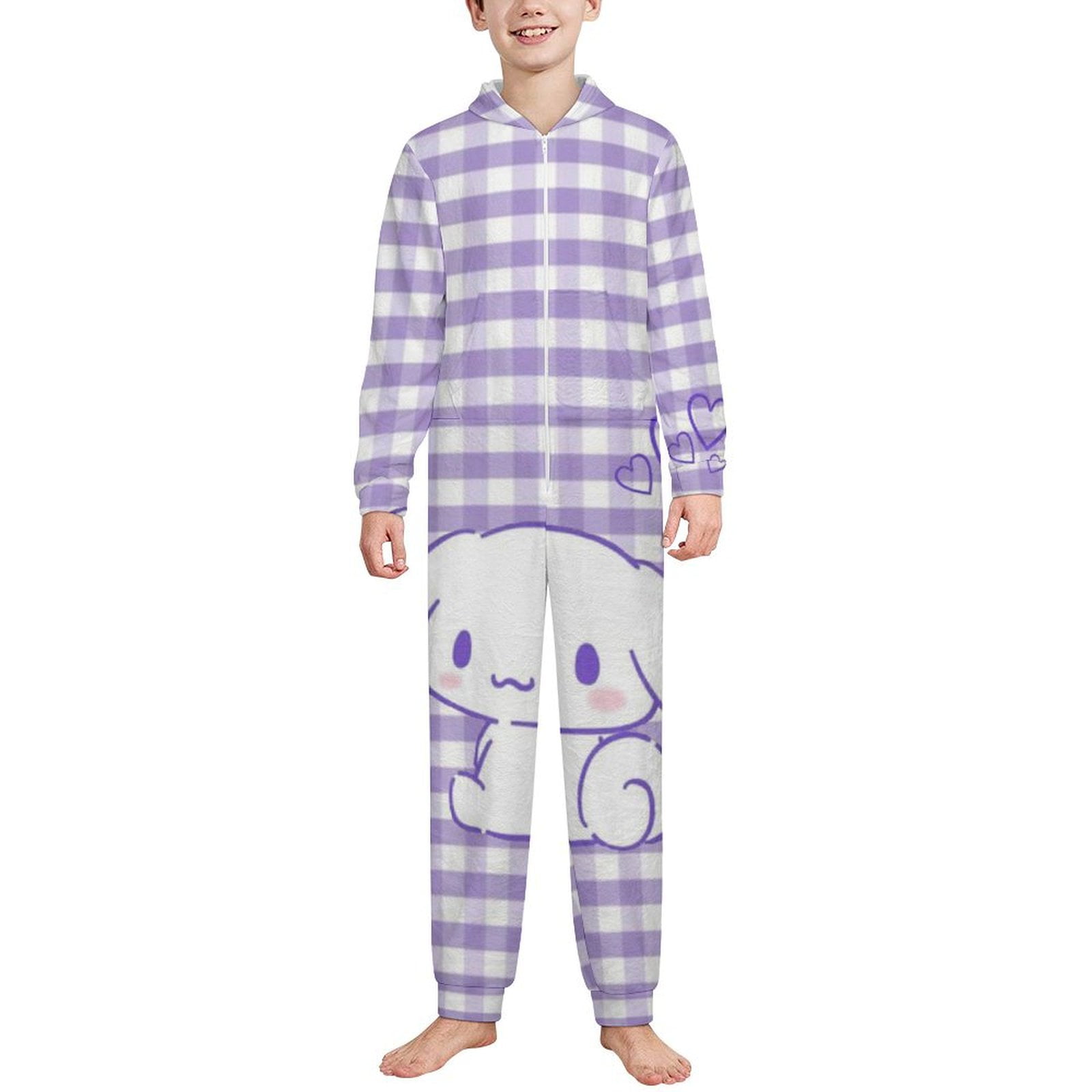 Cinnamoroll Fleece Pajama One Piece Sleepwear Jumpsuits for Daily Wears ...