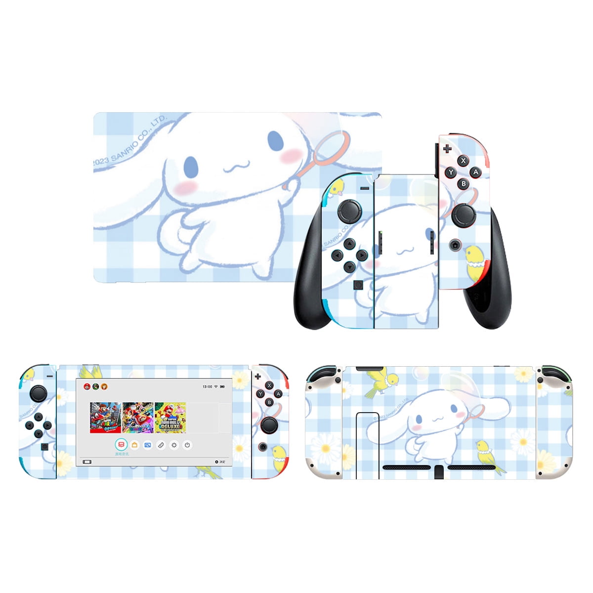 Cinnamoroll Game Switch Skin - Anime Cartoon Game Sticker, No Bubble ...