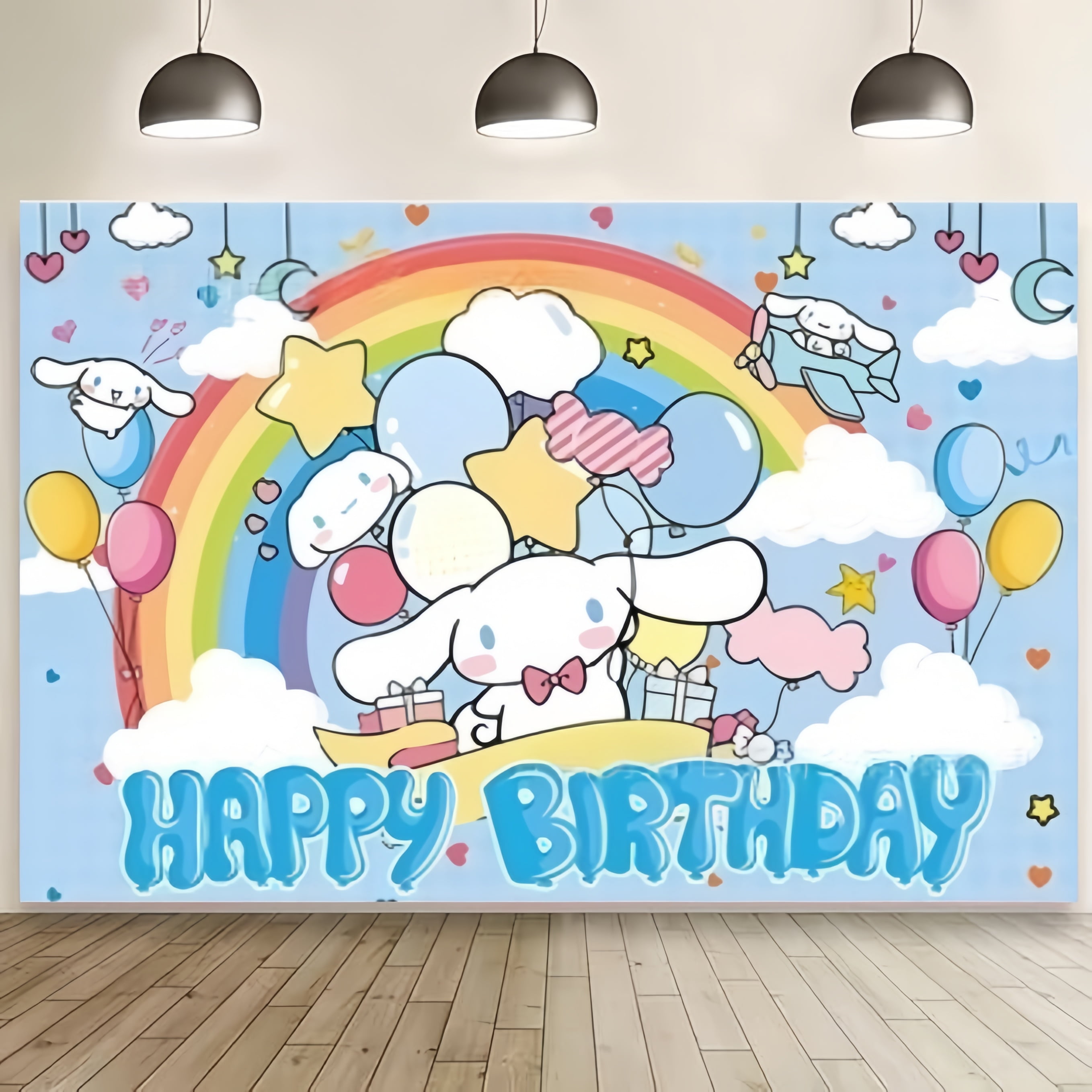 Cinnamoroll Happy Birthday Anime Cartoon Theme Backdrops Banner ...
