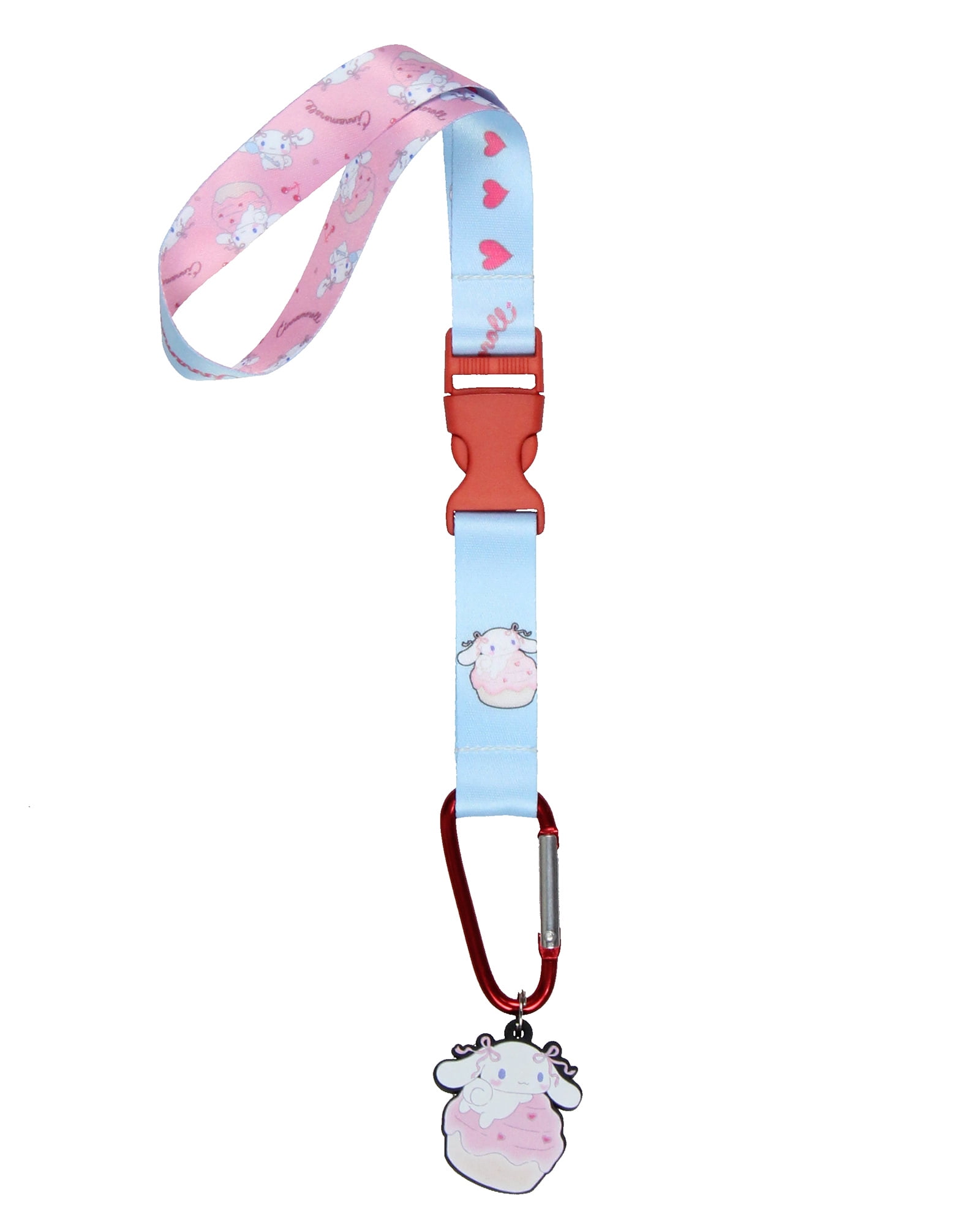 Cinnamoroll Hearts and Flowers Wristlet Lanyard For Keys Wallet ID ...