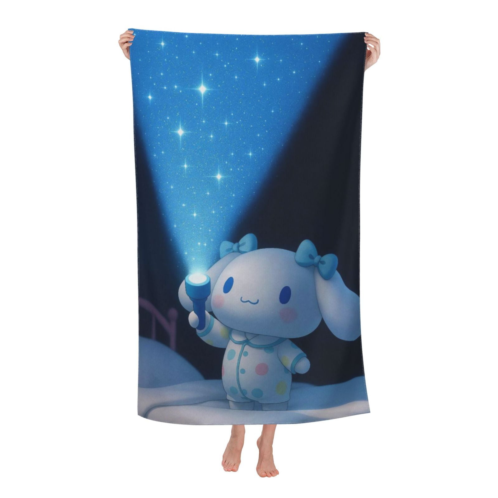 Cinnamoroll Holding A Flashlight Beach Towel for Kids/Boys/Toddler/Baby ...