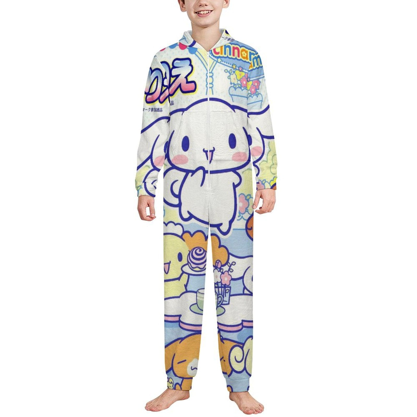 Cinnamoroll Hooded Union Suit Pajama Soft Comfy PJs Sleepwear - Walmart.com